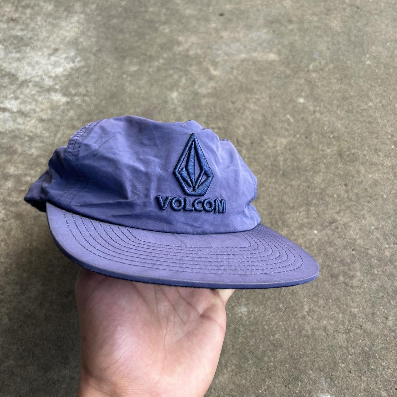 Volcom skater style cap navy nylon embroidery... - Depop