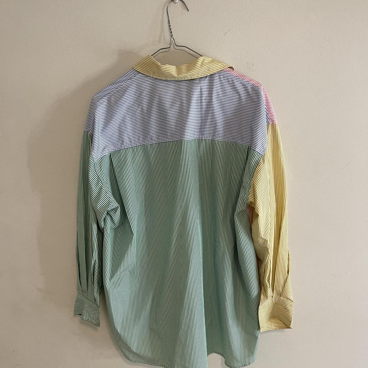 Unbranded multi coloured button up 🤍 Size s... - Depop