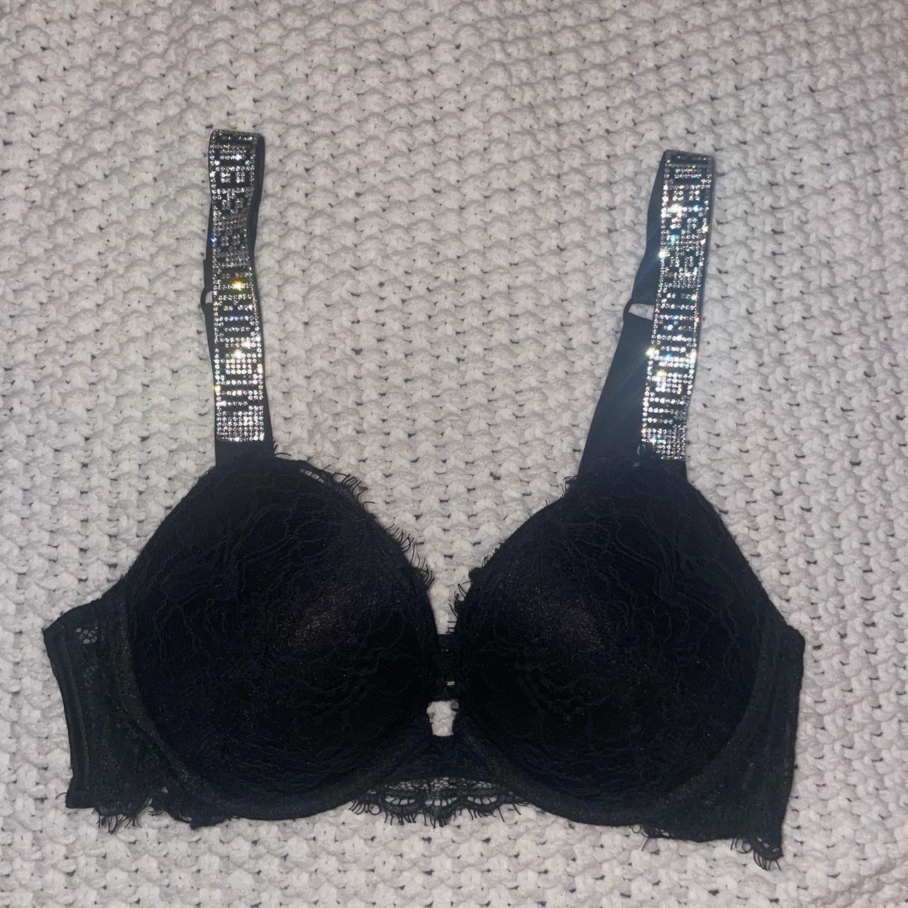 Victoria's Secret rhinestone strapped push-up bra... - Depop