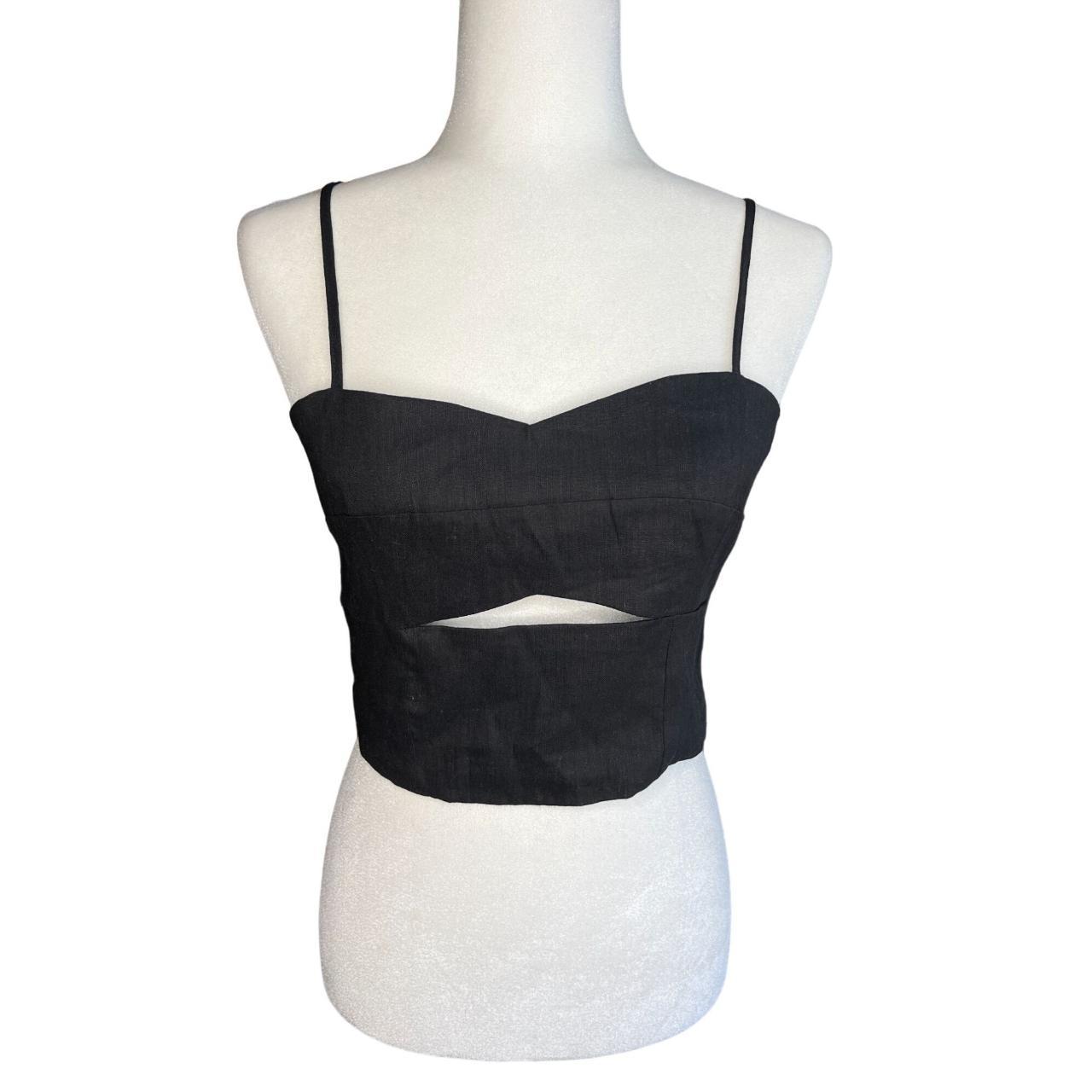 Jason Wu Black Cutout Crop Top With Adjustable... - Depop