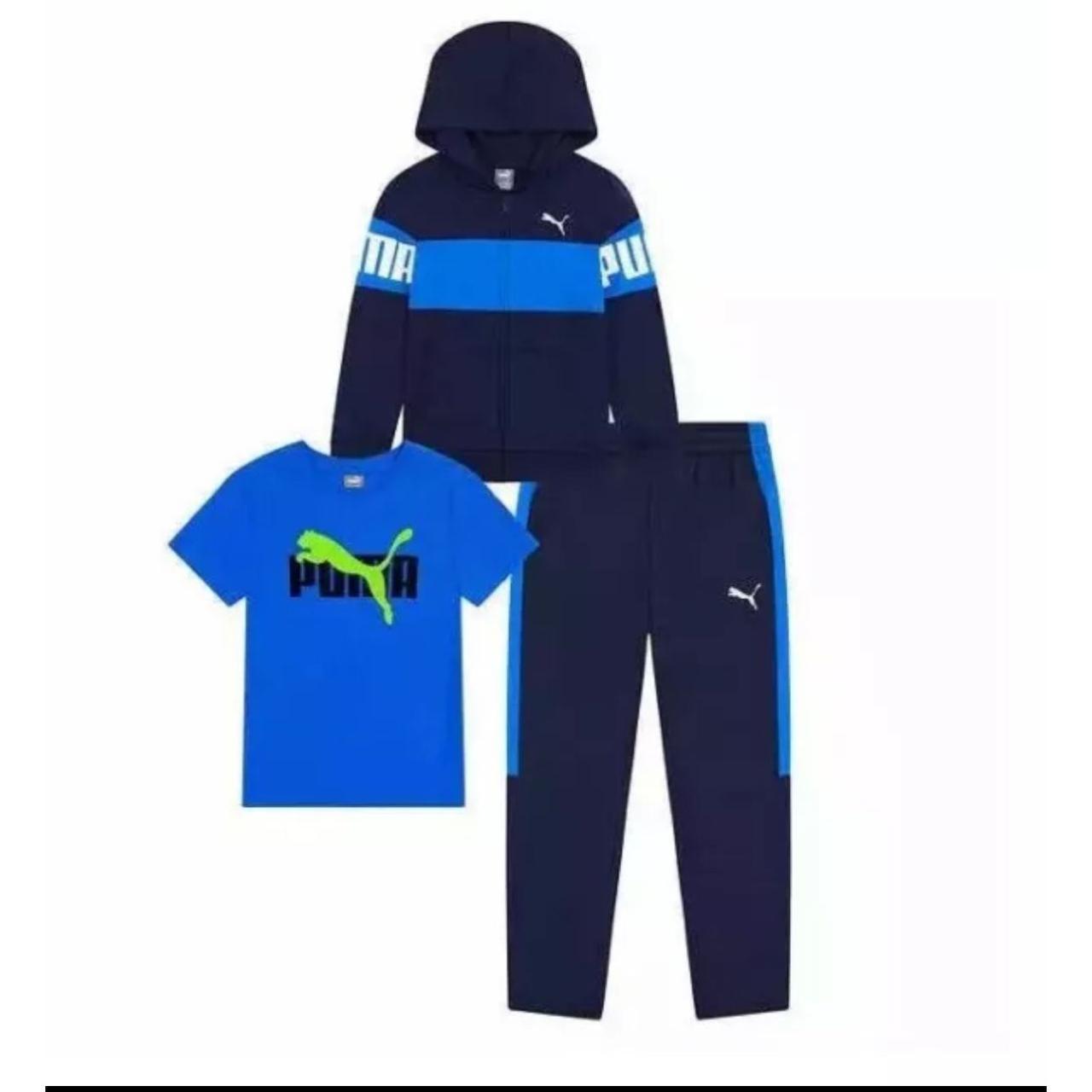 Puma Boys' 3-Piece Tracksuit Set - Hoodie T-Shirt &... - Depop