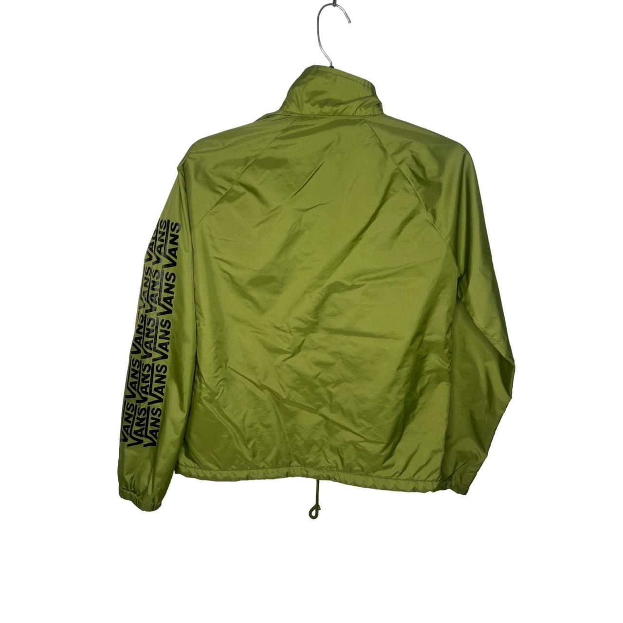 Vans Womens Green Coach Jacket With Logo Sleeve Size... - Depop