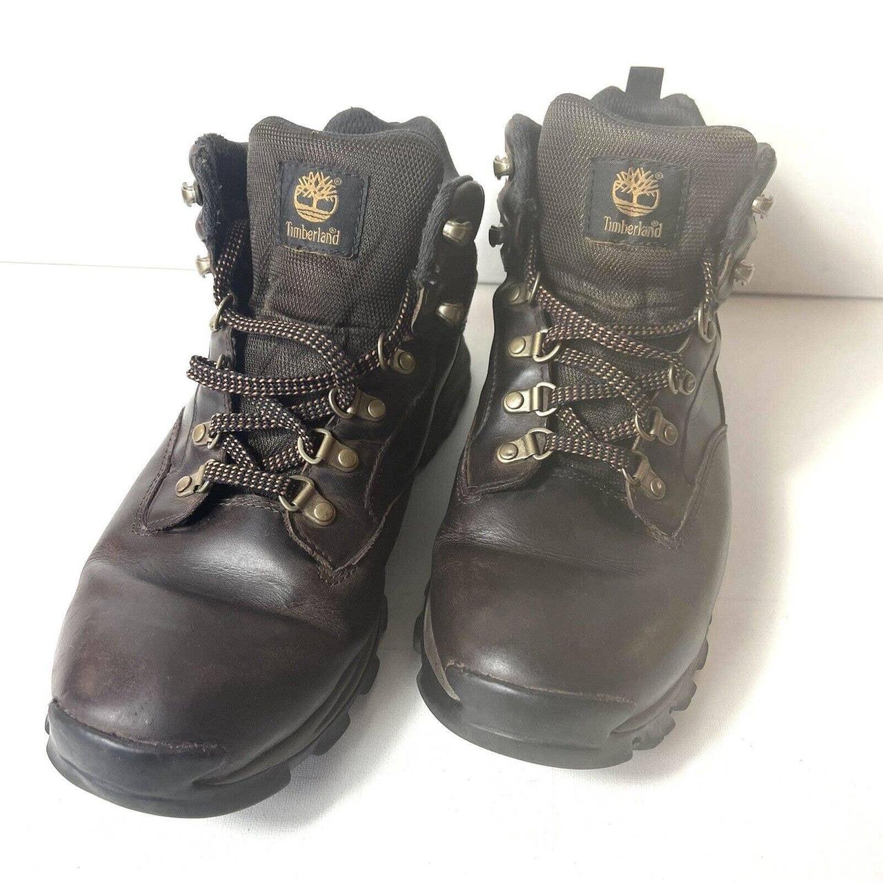 Timberland Brown Leather Light Weight Ankle Lace Up... - Depop