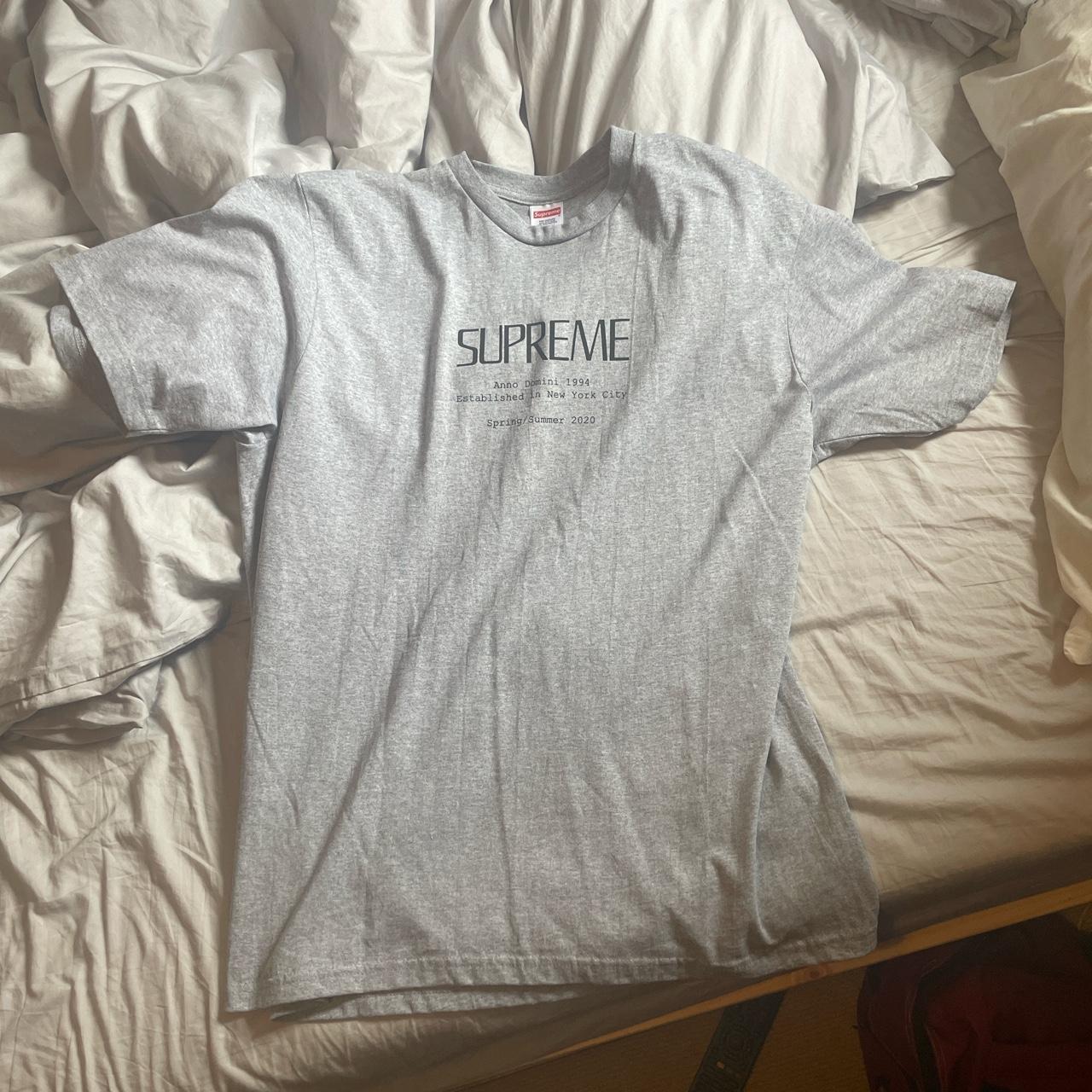 Grey Supreme shirt large - Depop