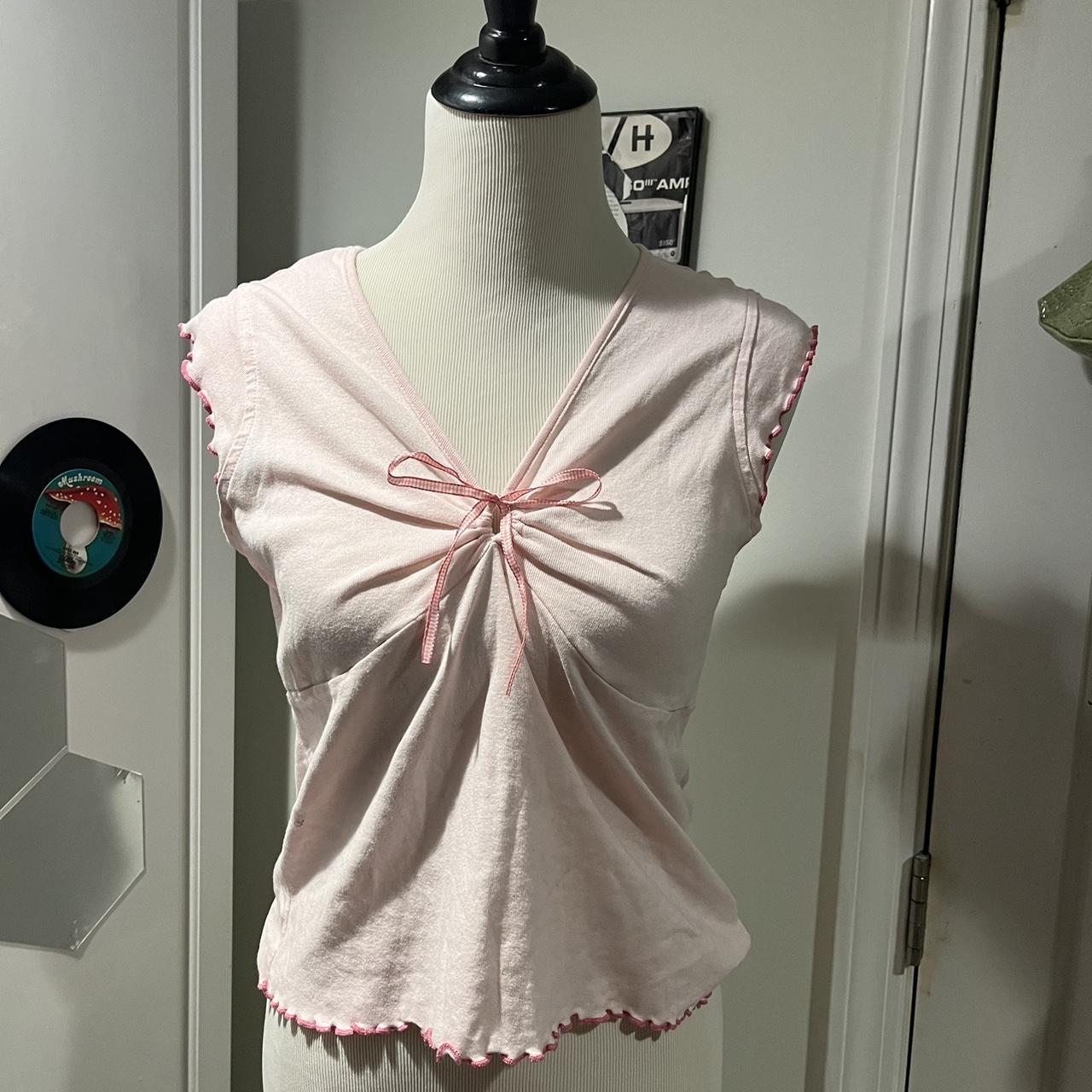 Pink croquette core cutie baby tee - Depop