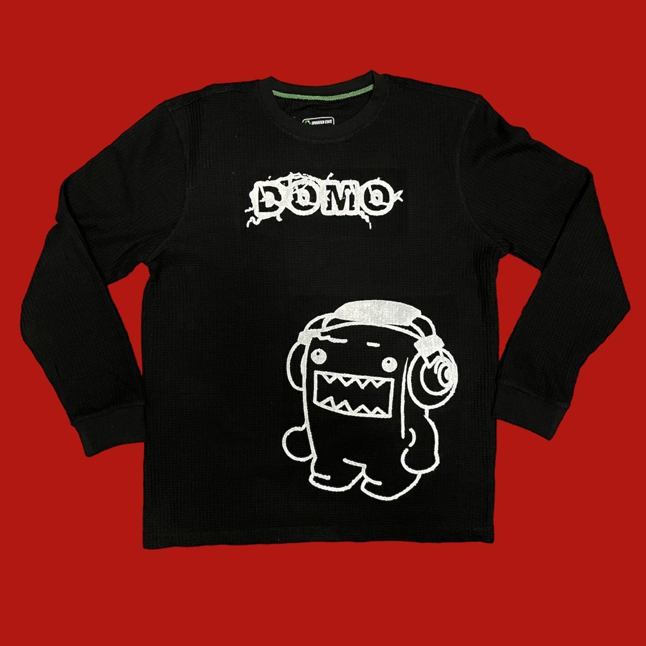graphic domo black thermal long sleeve with domo... - Depop