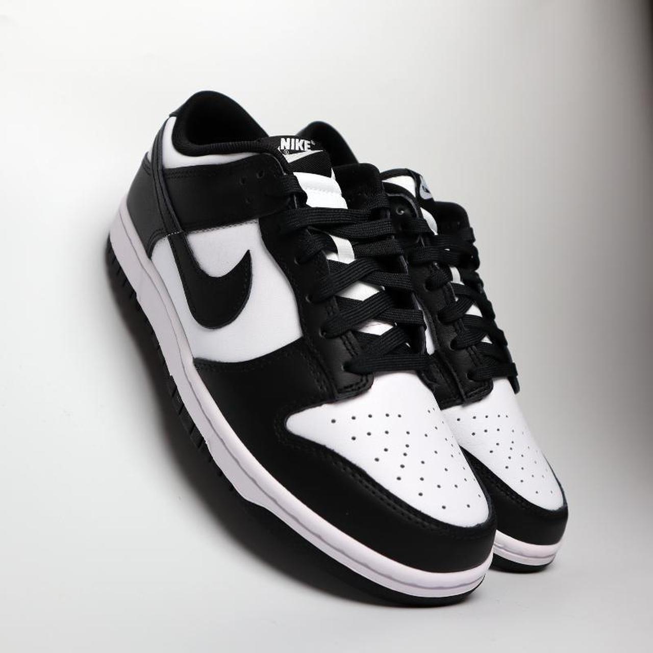 Nike Dunk Low Panda trainers in black and white... - Depop
