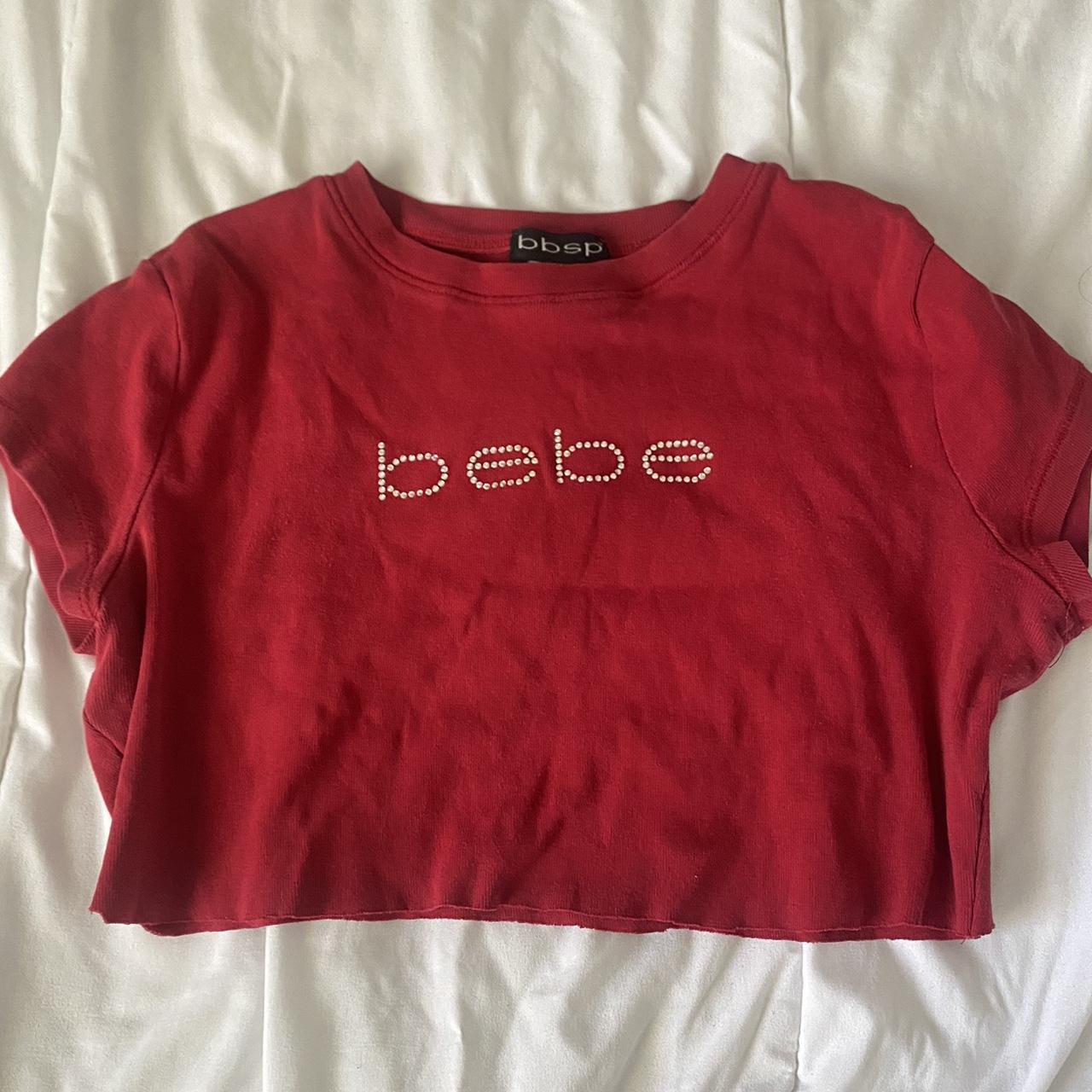 Bebe Women's Red Crop-top | Depop