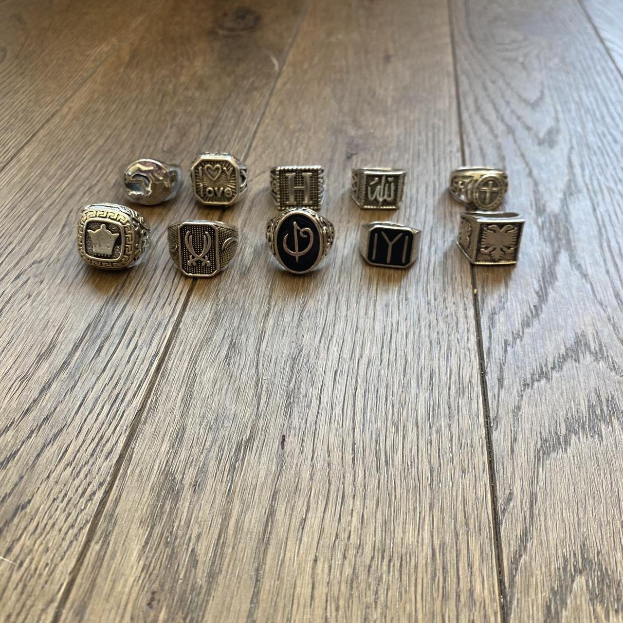 Lot of 10 rings #jewelry #rings #y2k - Depop