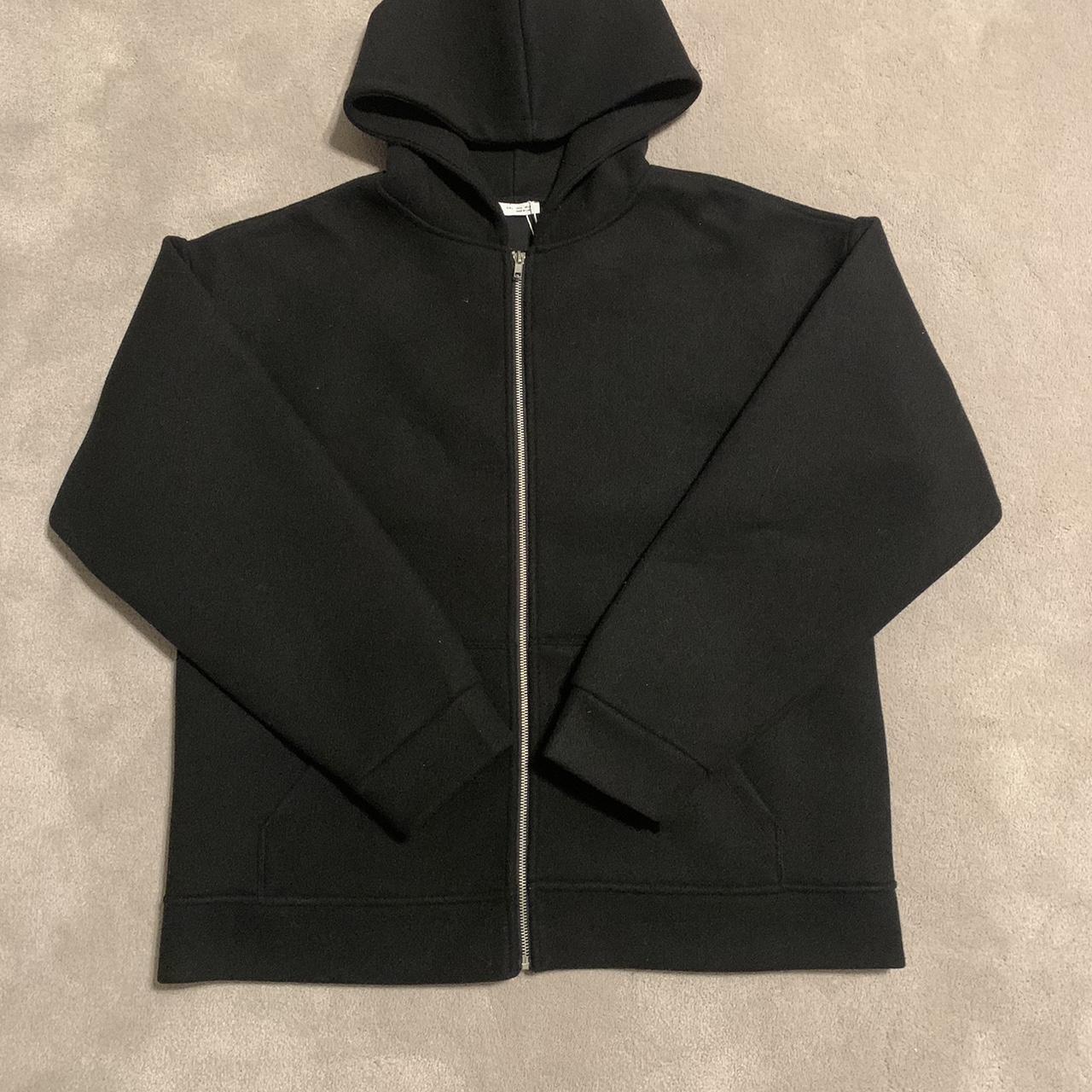 Black Zara Zip Up Hoodie - Depop