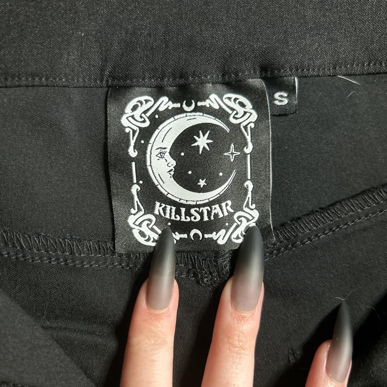 killstar capri skull pocket pants, only worn for a... - Depop