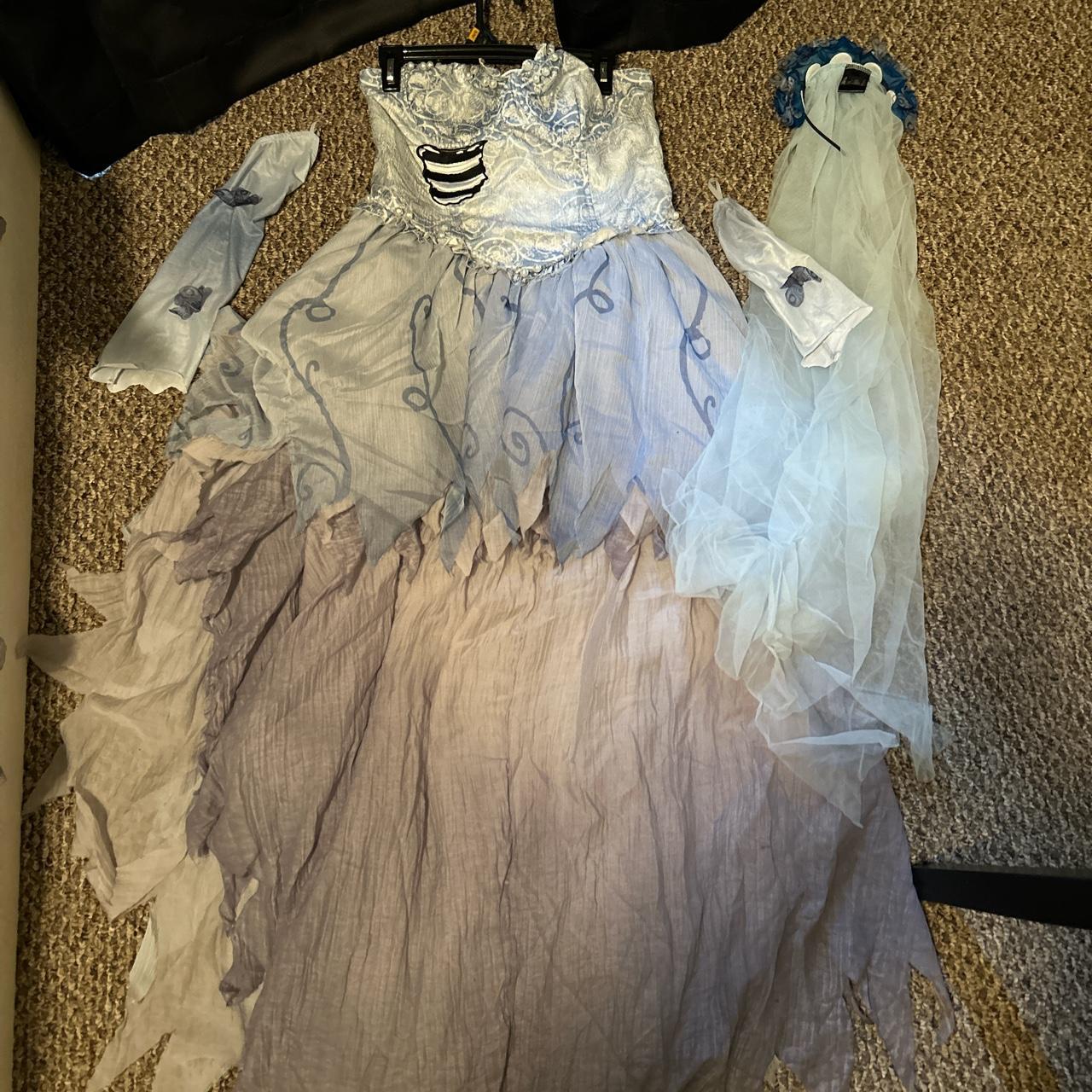 dollskill corpse bride emily costume with veil,... - Depop