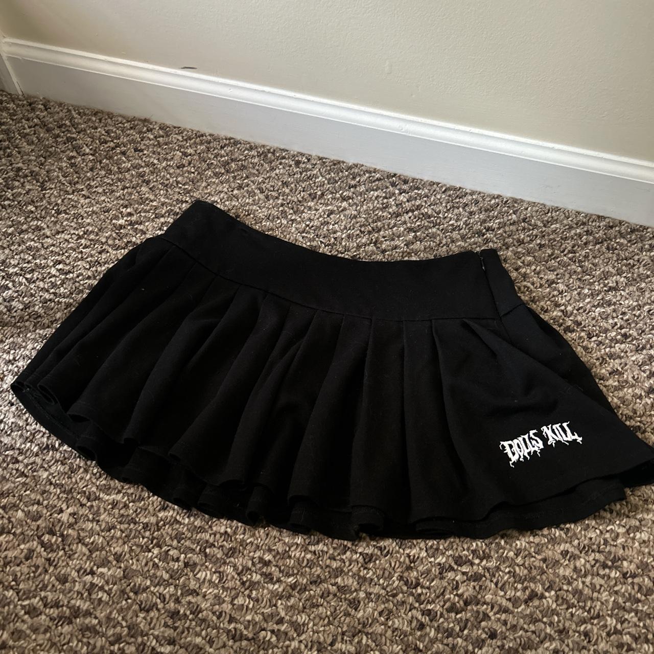 dollskill logo mini skirt size medium - Depop