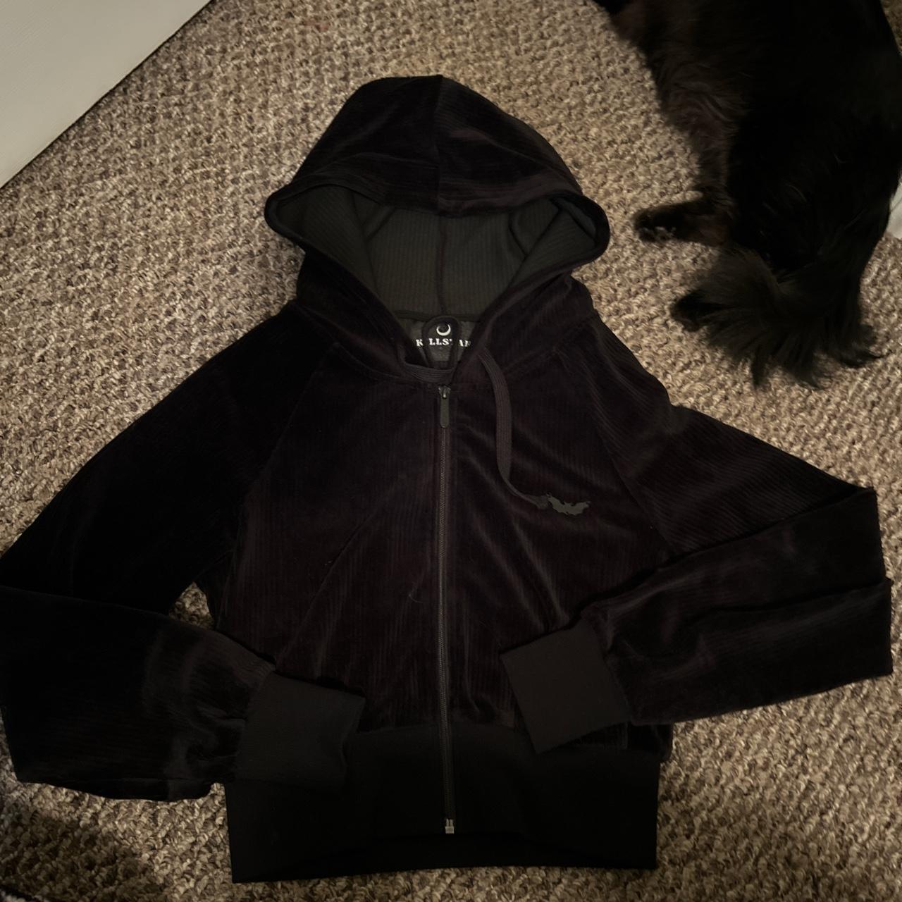 killstar tracksuit style jacket with bat logo size... - Depop