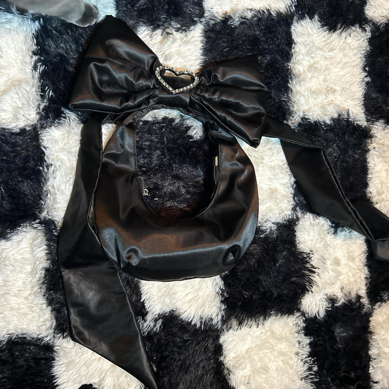 dollskill sugar thrillz black rhinestone heart purse... | Depop