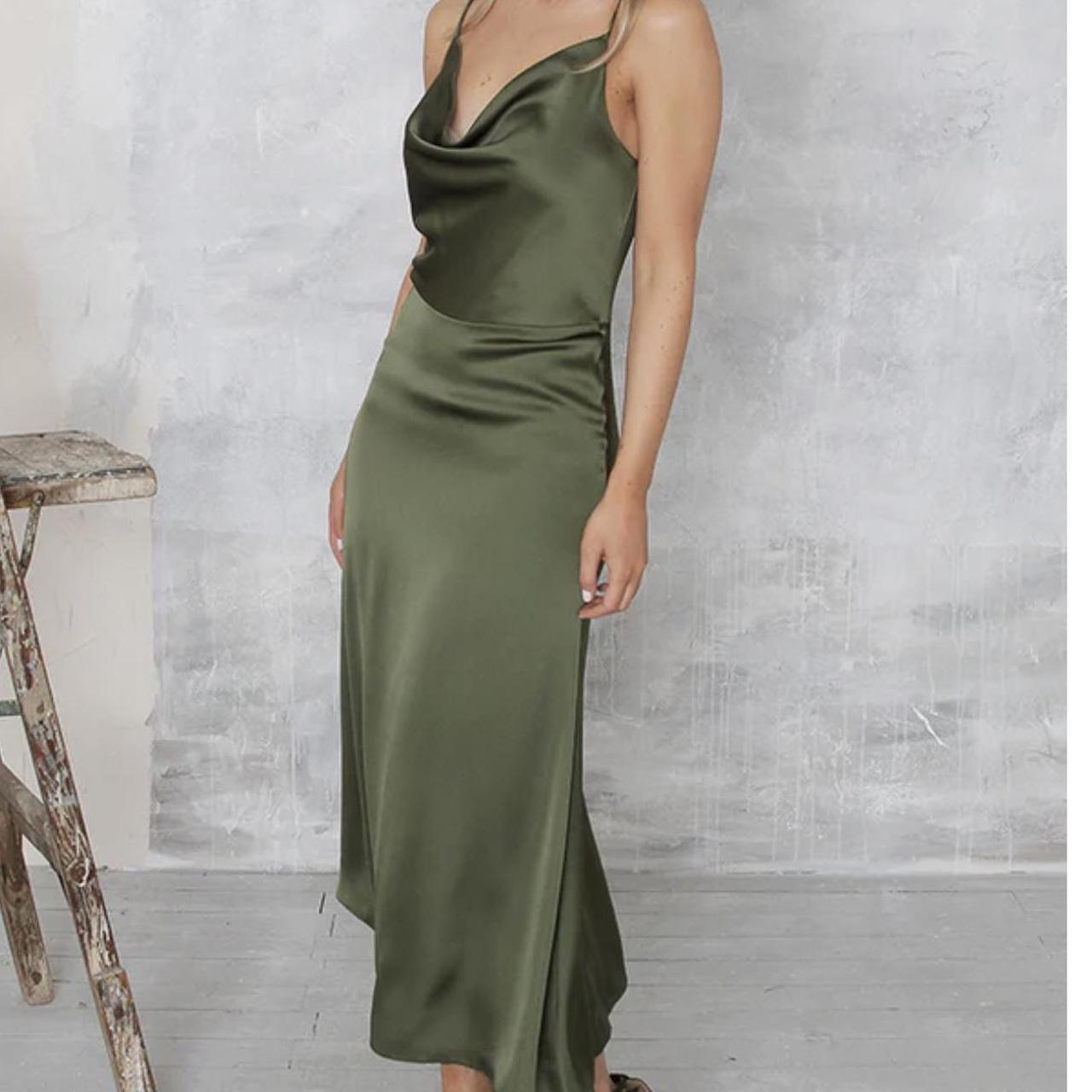 FOLKSTER Alena Midi Dress - Olive Green BRIDESMAIDS... - Depop