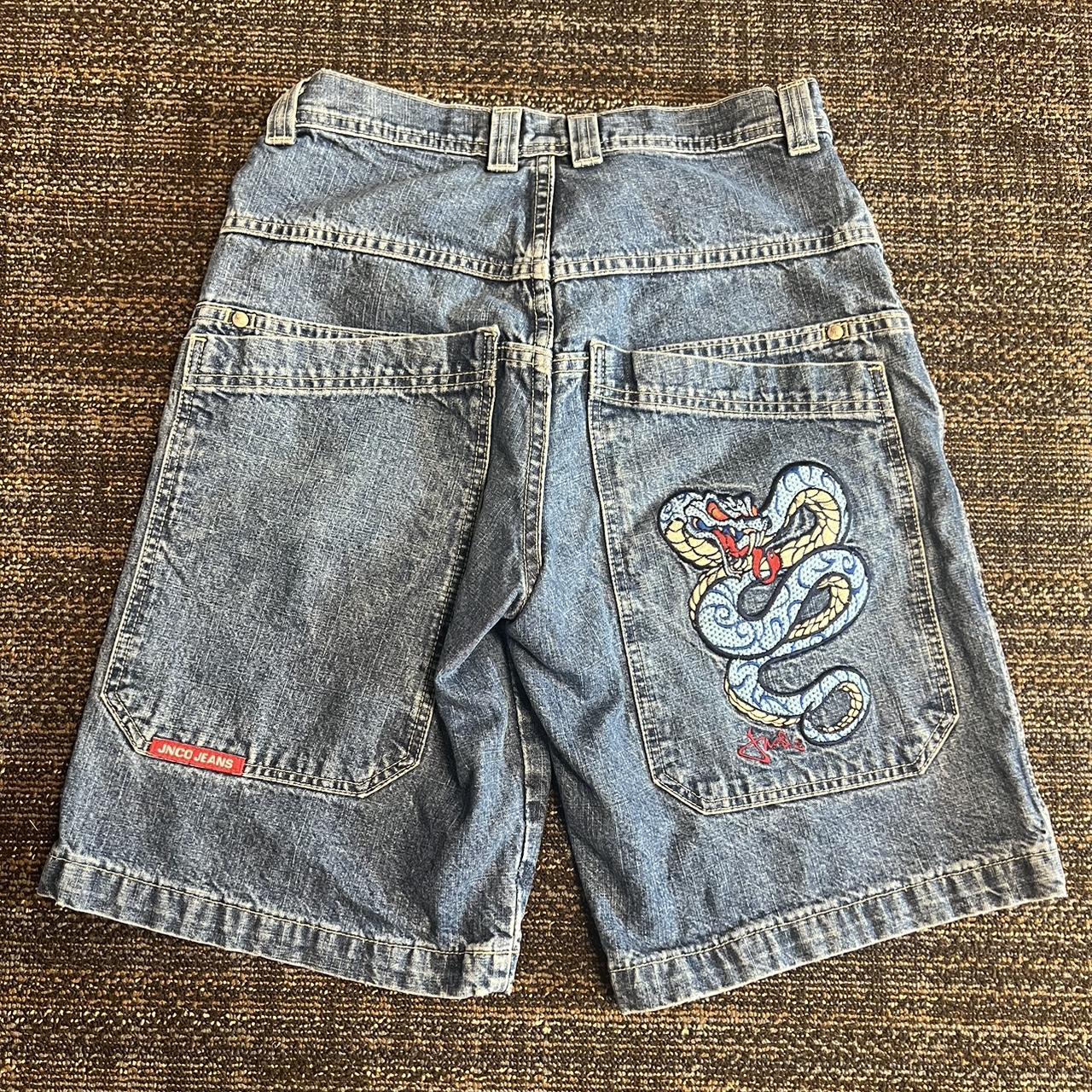 double pocket jnco snake embroidery size 16 kids /... - Depop