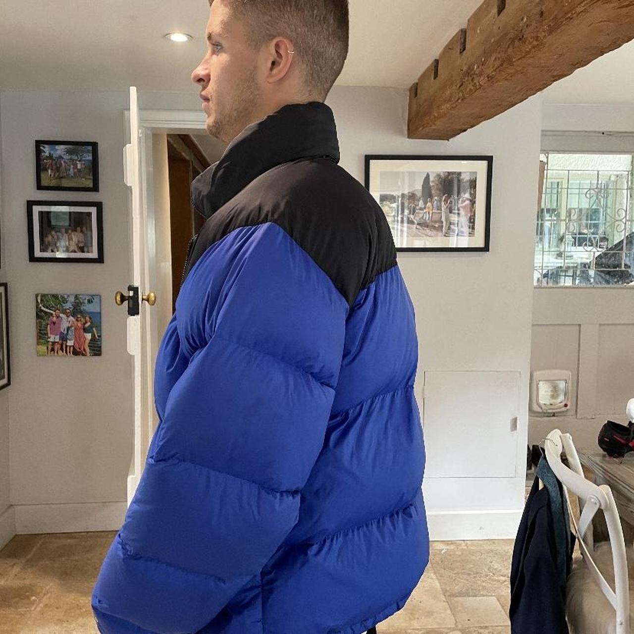 North Face blue Puffa Excellent condition Brought... - Depop