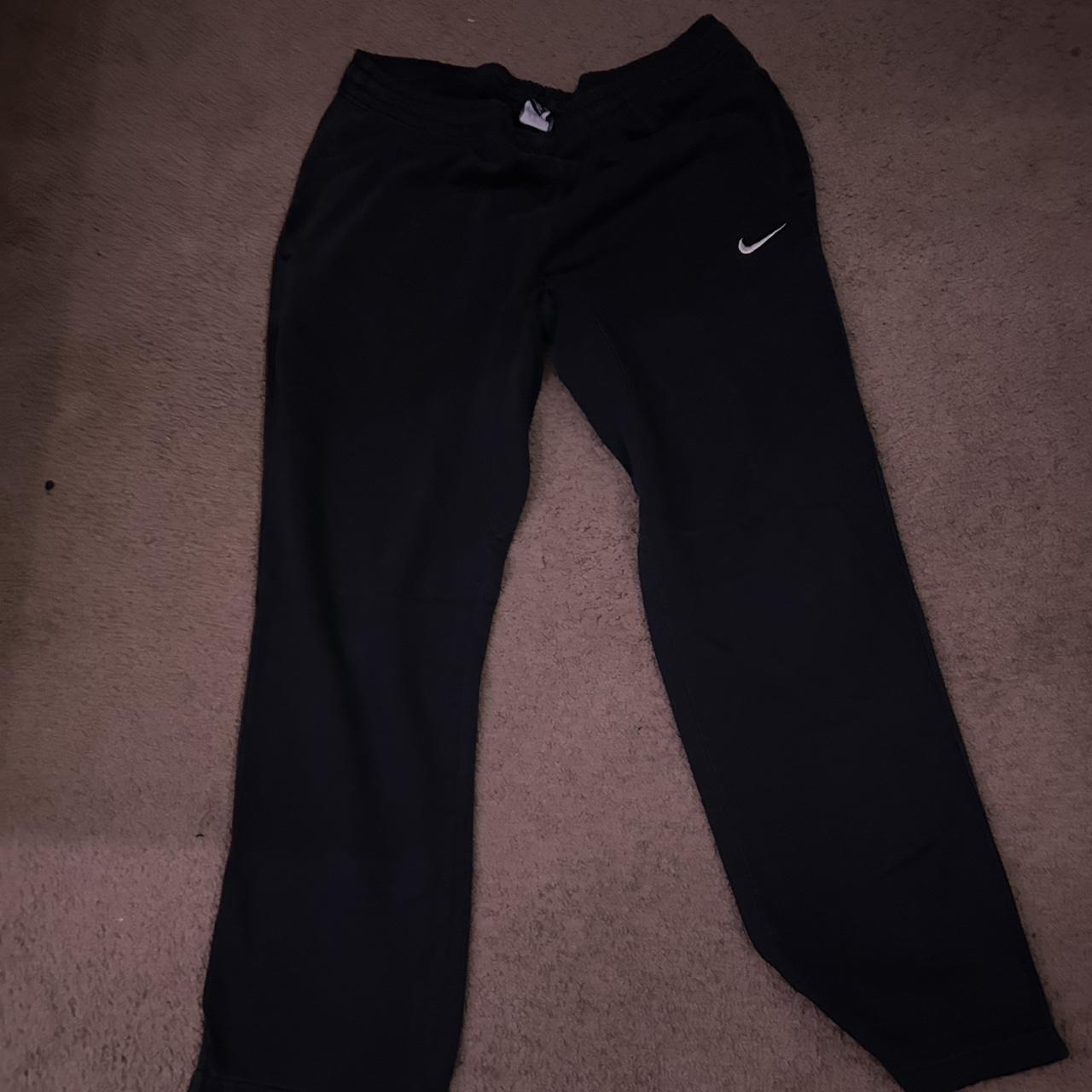 BLACK MEDIUM NIKE UNCUFFED BAGGY SWEATPANTS👖👖 COMFY... | Depop