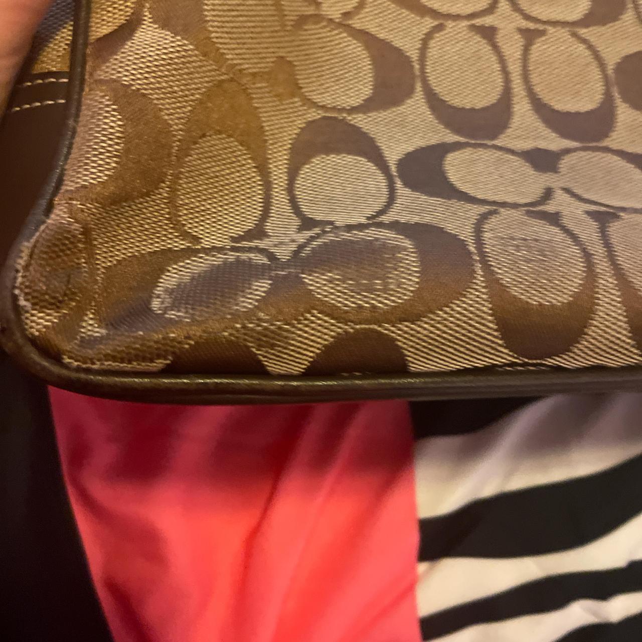 authentic tote style shoulder coach bag! flaws are... - Depop