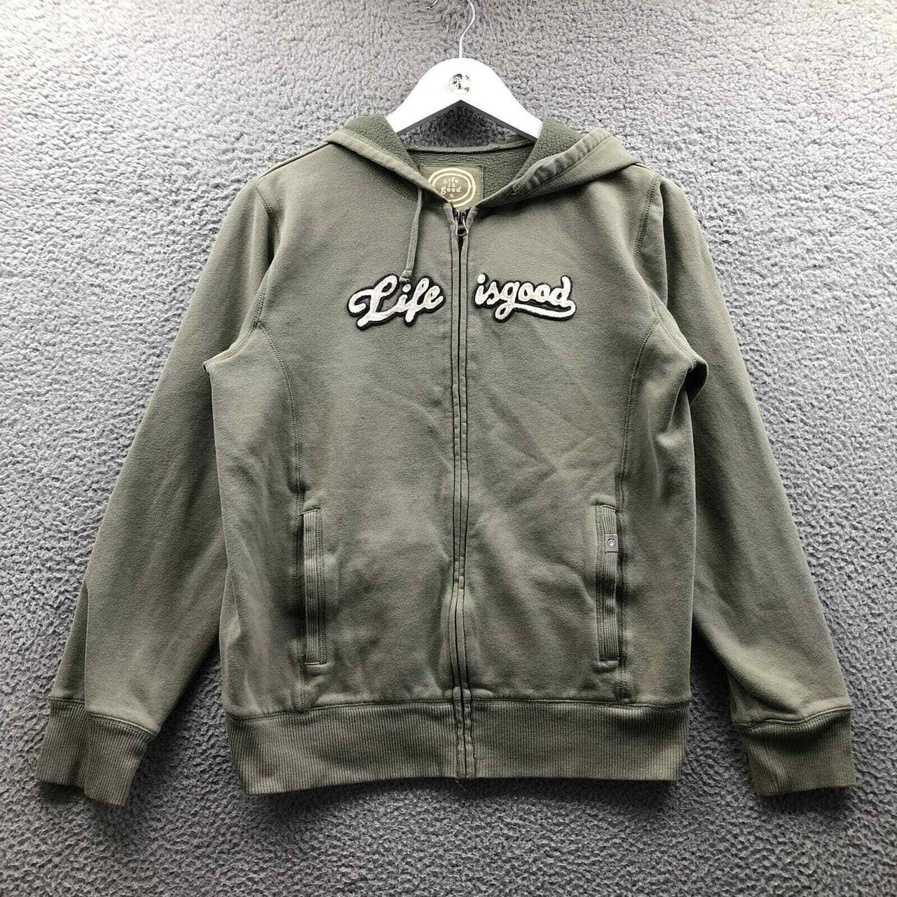 Life is Good Women's Green Hoodie | Depop