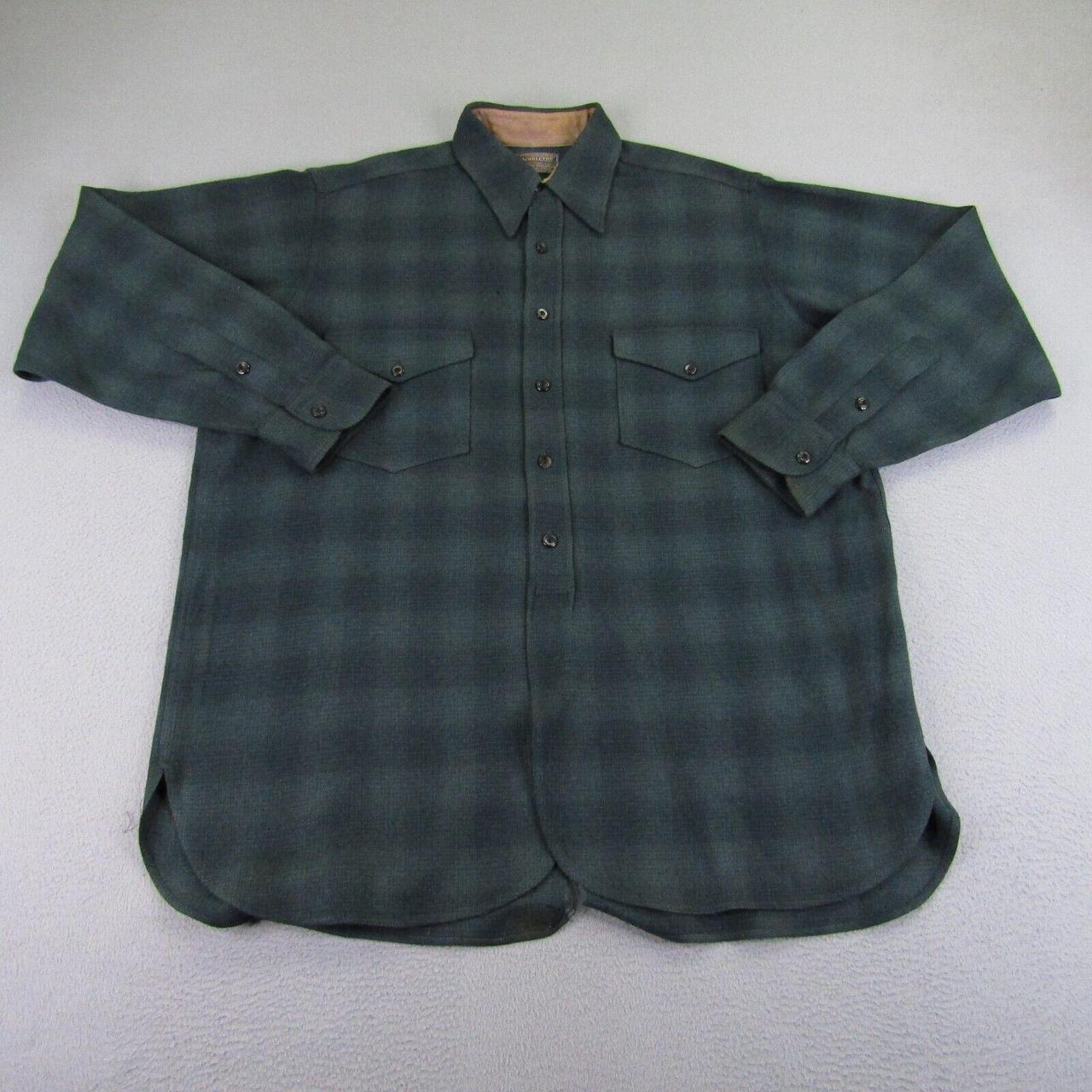 Vintage Pendleton Shirt Men Extra Large Green Plaid... - Depop
