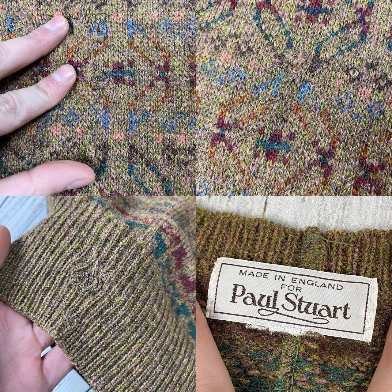VINTAGE PAUL STUART LARGE XL WOOL ABSTRACT PATTERN... - Depop