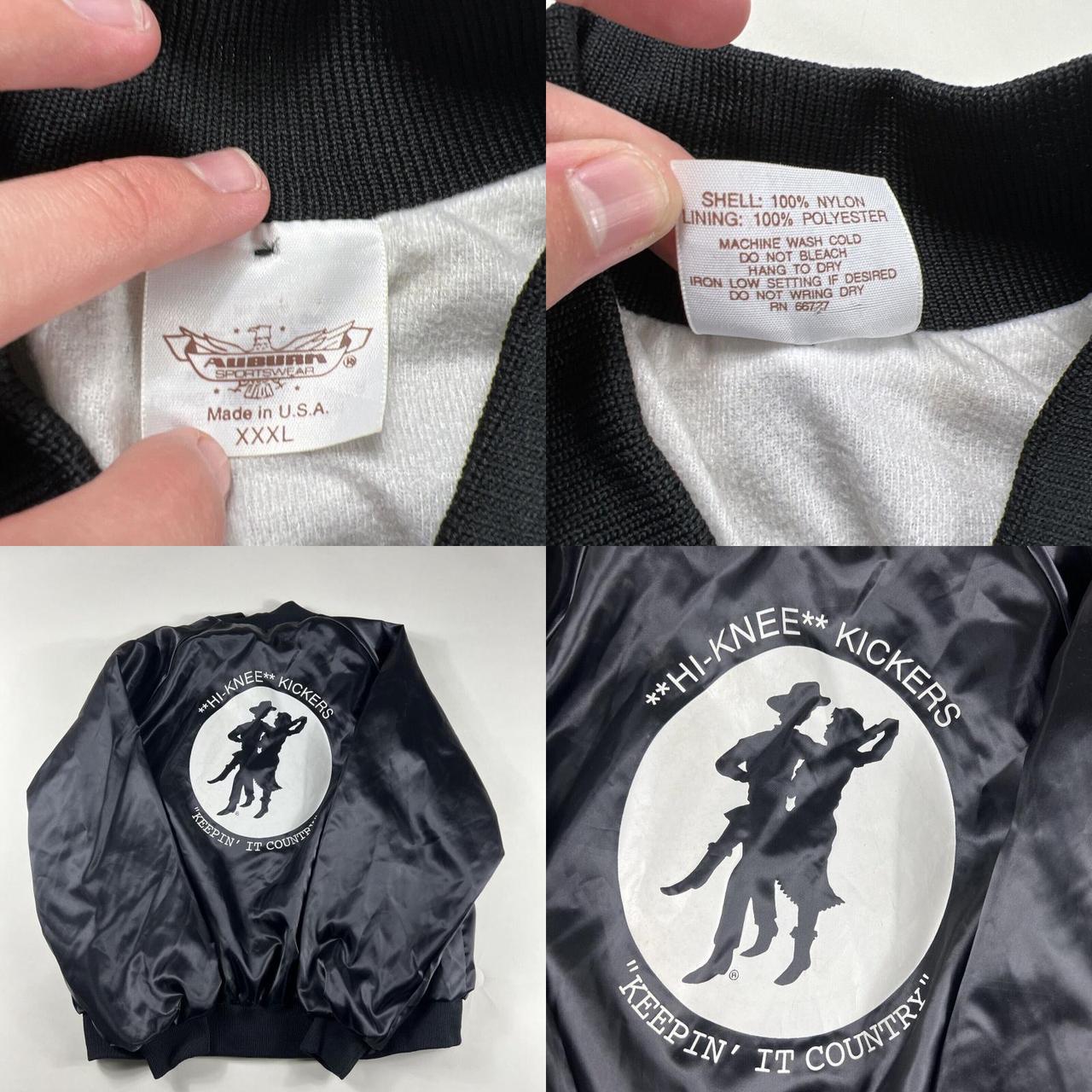 vintage hi-knee kickers satin jacket XXXL keepin it... - Depop