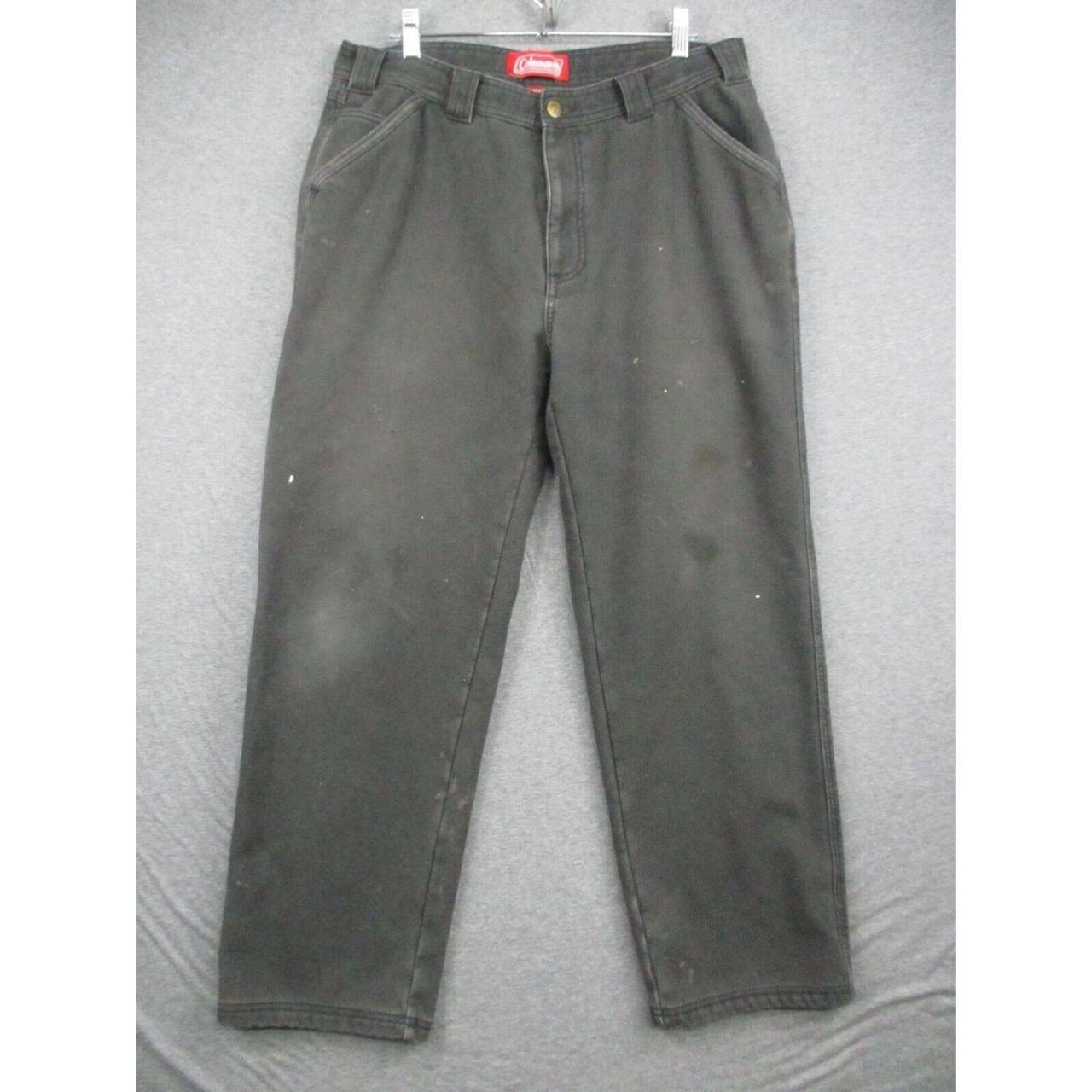 Coleman Fleece Lined Work Pants 34x30 Mens Straight... - Depop