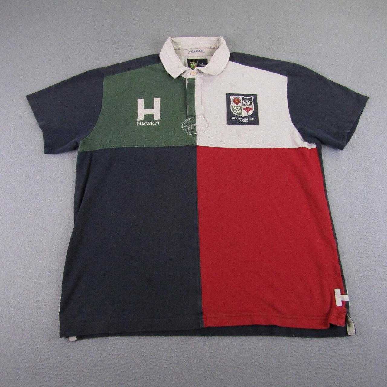 British Irish Lions Polo Shirt Large Blue Red... - Depop
