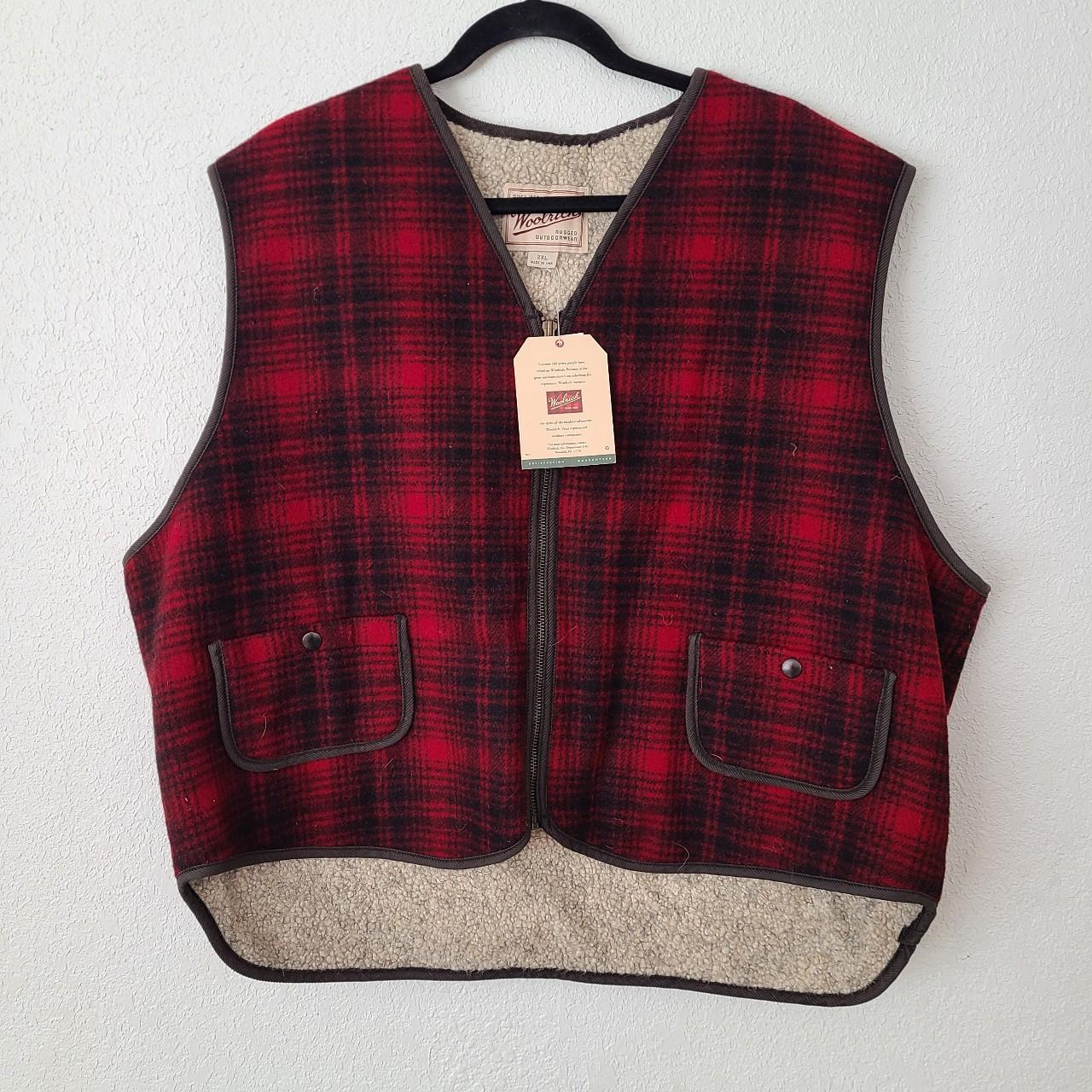 Woolrich wool vest with sherpa lining. High quality... - Depop