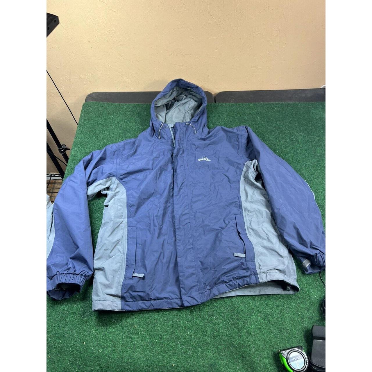 Natural gear rain Jacket shell Blue gray men zipper... - Depop
