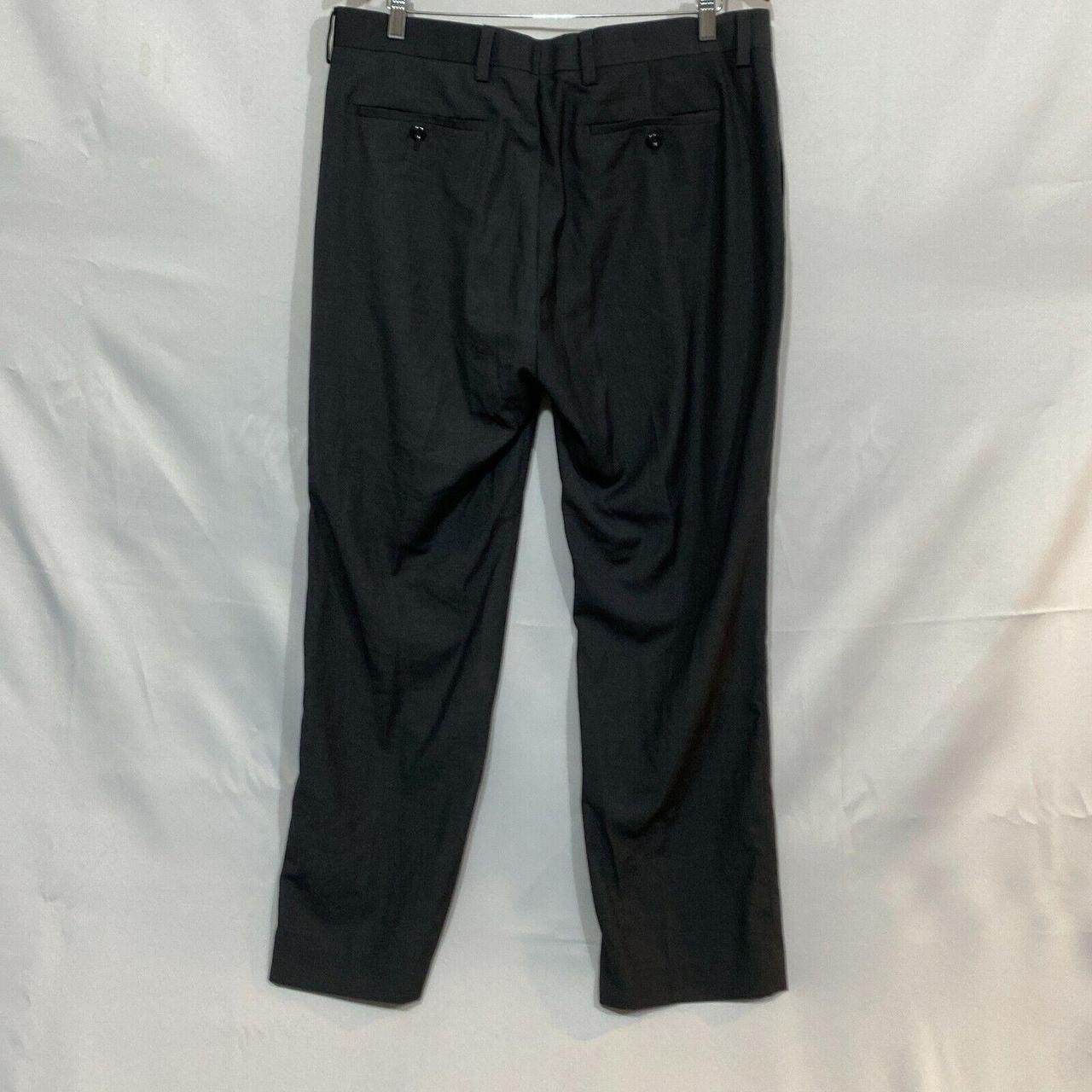 Madison Mens Black Flat Front Slash Pocket Straight... - Depop