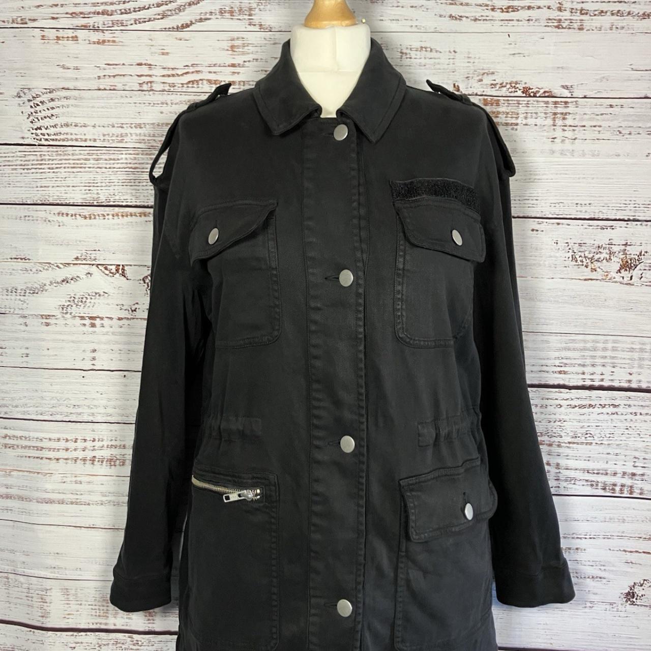 Hush Size UK 10 Jacket Utility Black Military Eloise... | Depop