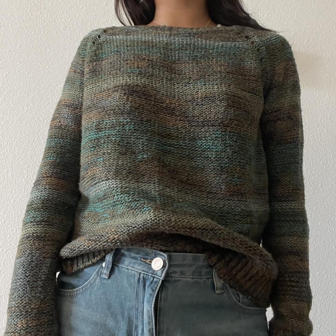 mossimo supply co. knit green sweater size small - Depop