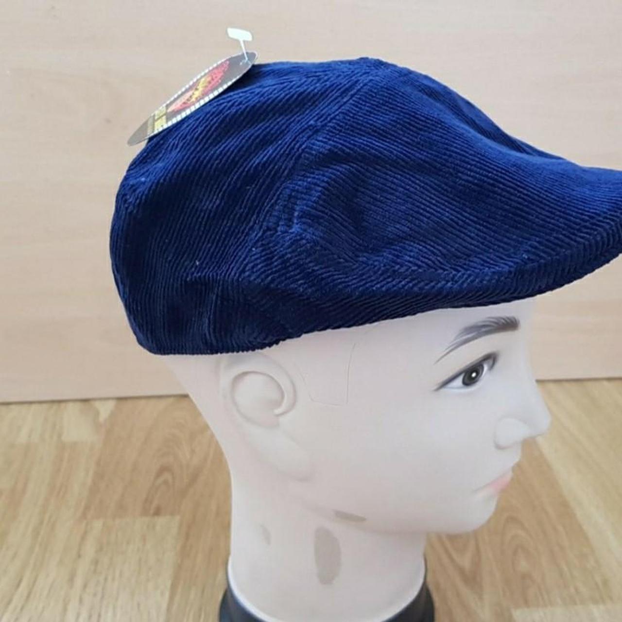 100 % cotton navy blue flat cap brand new size... - Depop