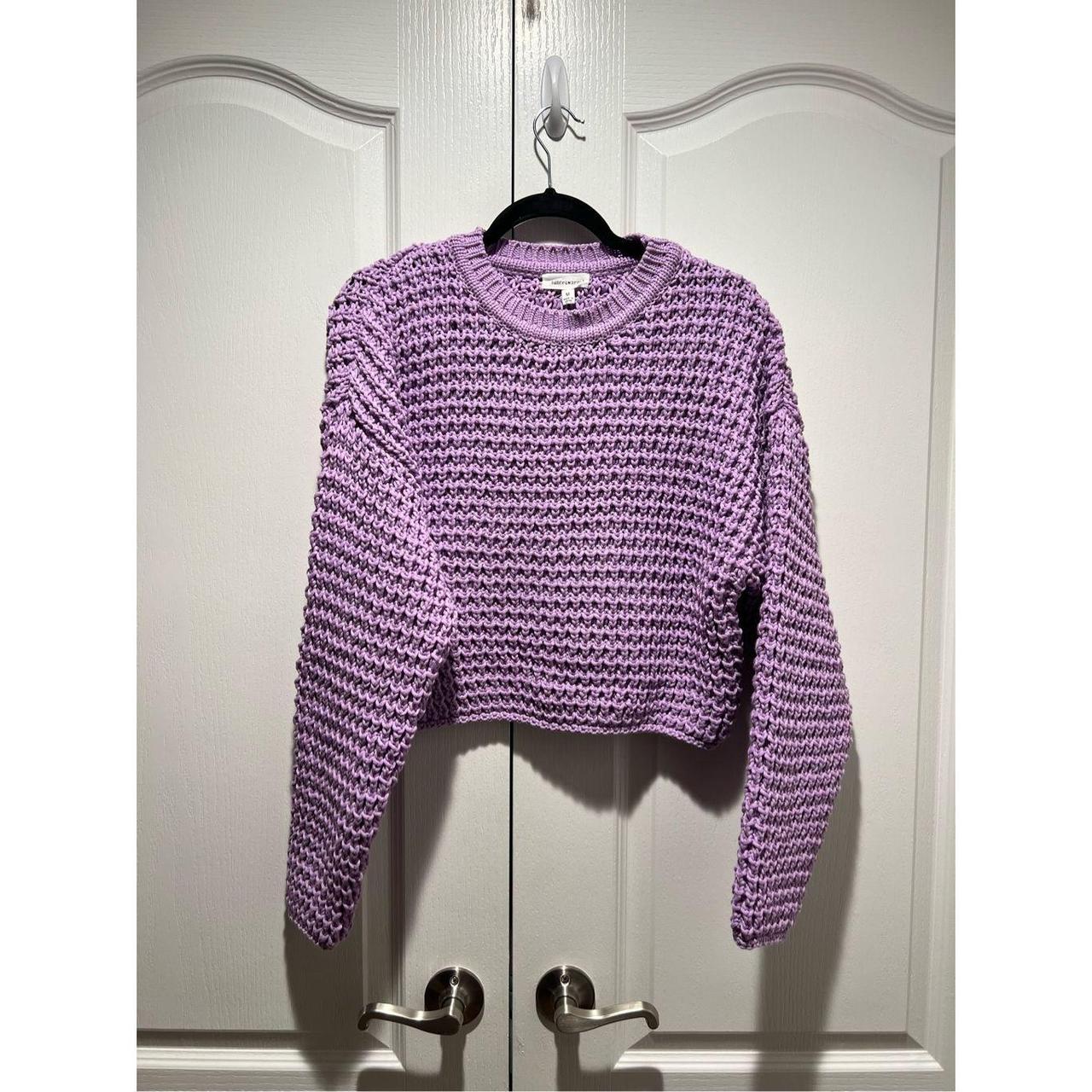 Dance & Marvel Chunky Knit Crop Sweater Cropped... - Depop