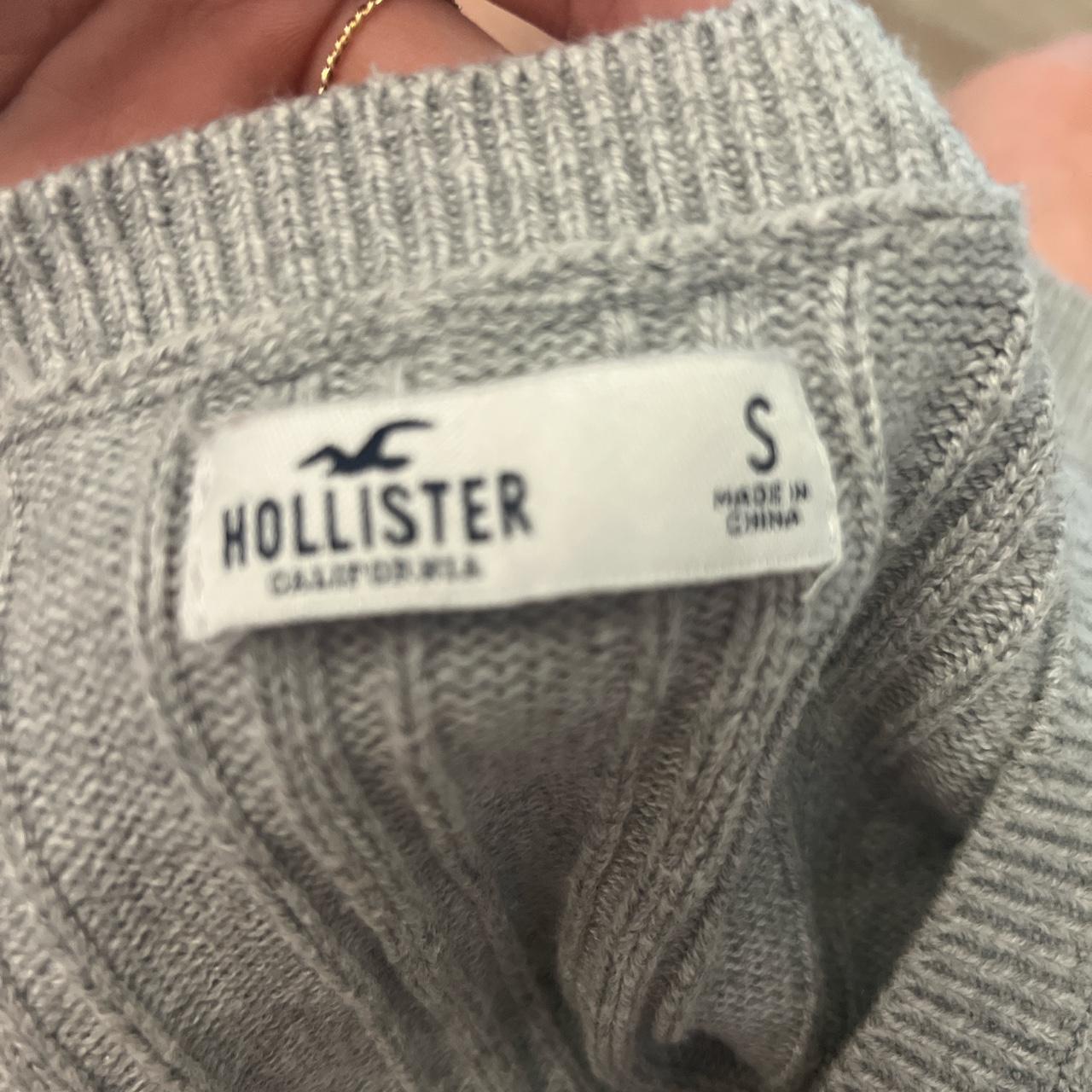 Hollister grey jumper Really comfy and stretchy... - Depop