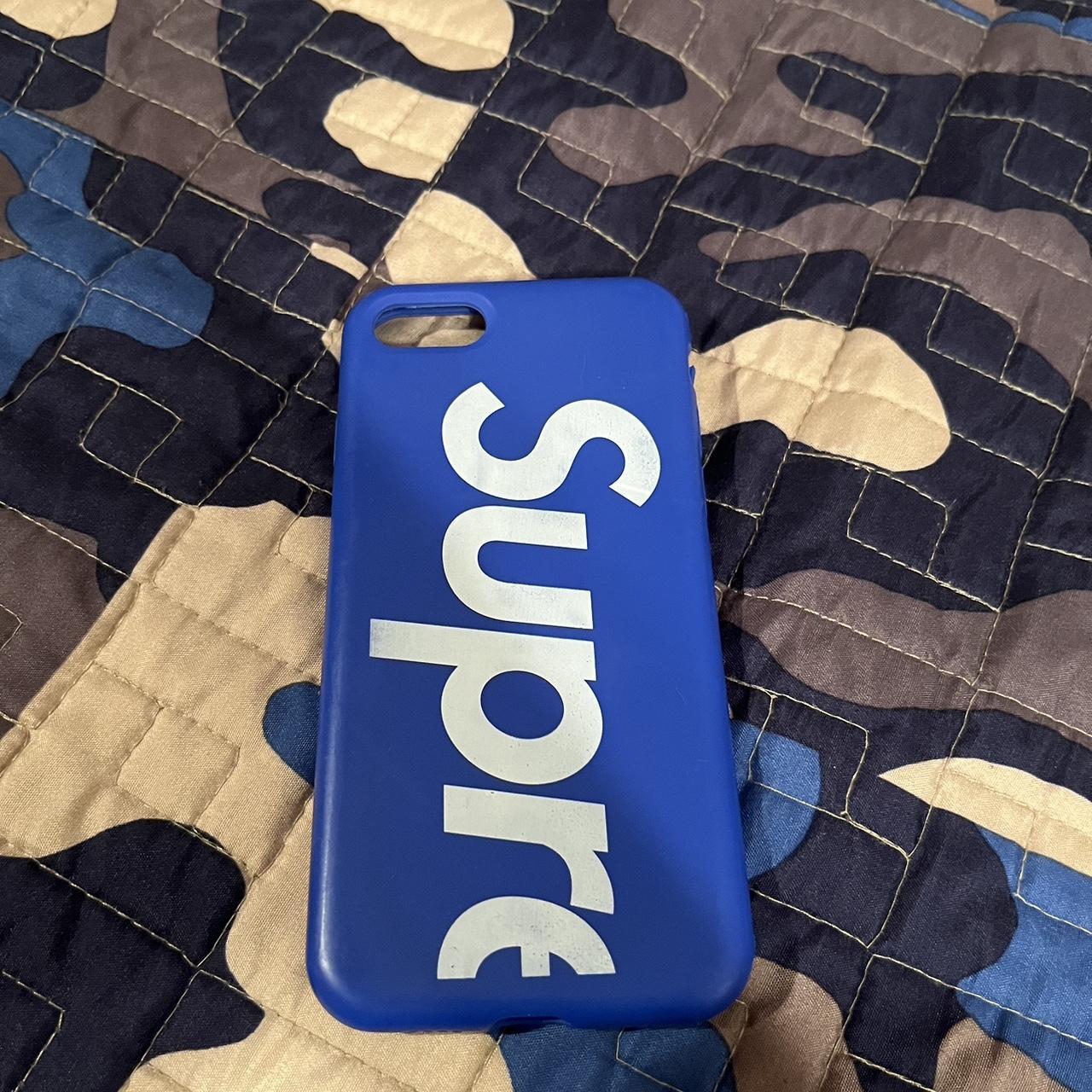 blue supreme iPhone 7 phone case as u see the side... - Depop