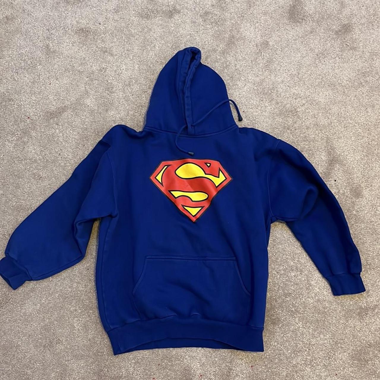 Warner bros Superman hoodie •size large, not... - Depop