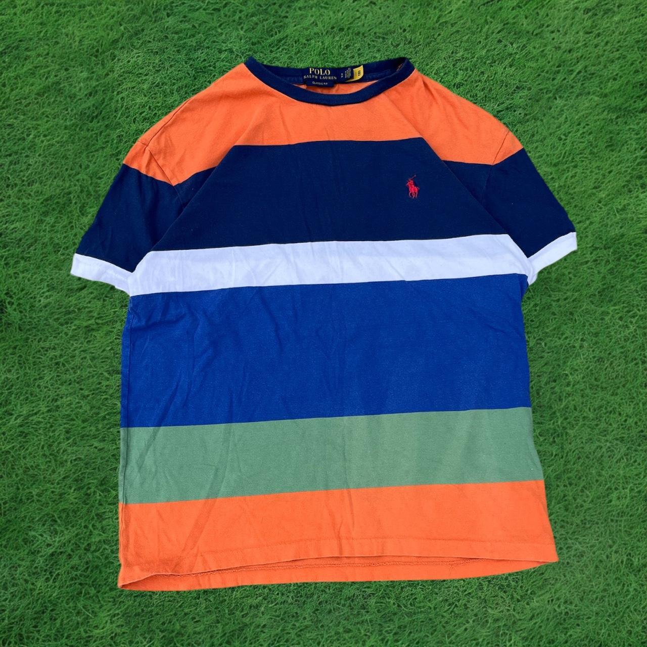 kidcore indie preppy retro colorblock stripes... | Depop