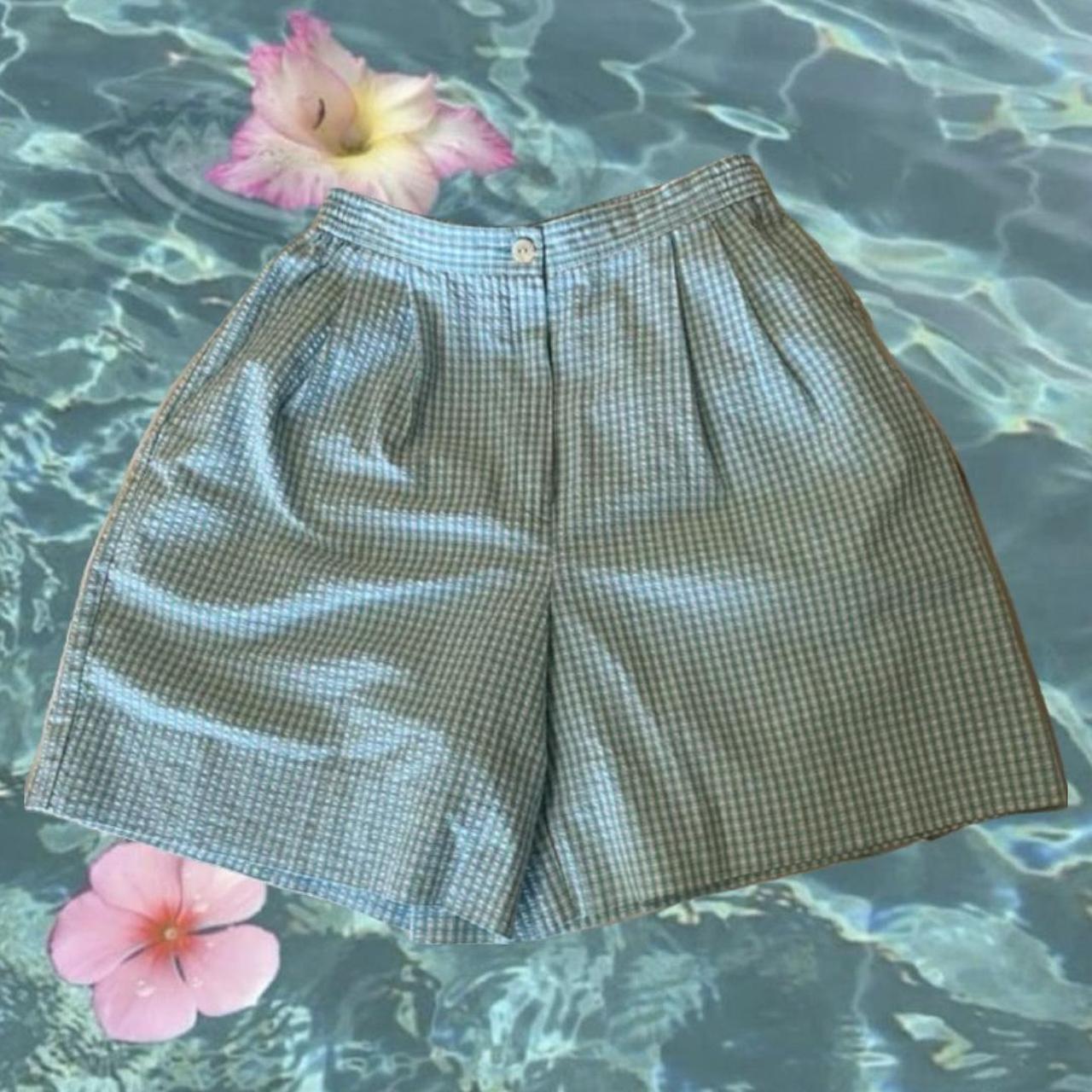 True vintage high waisted wide leg flare shorts in... - Depop