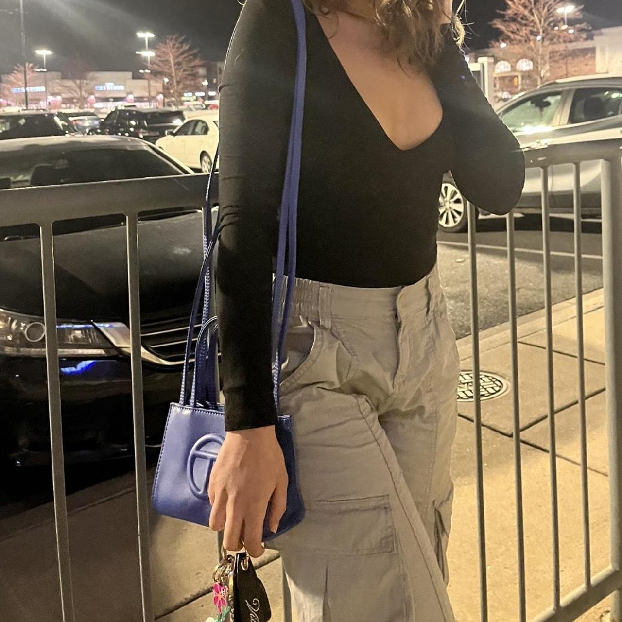 Telfar Women's Purple and Blue Bag | Depop