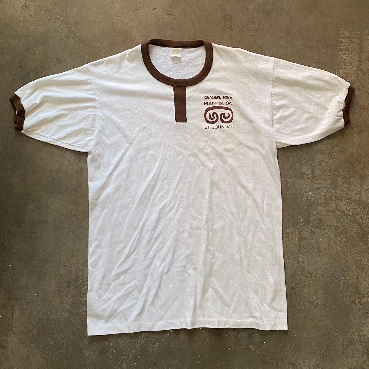 Vintage 80s Ringer VIRGIN ISLANDS Tee • St. John,... - Depop