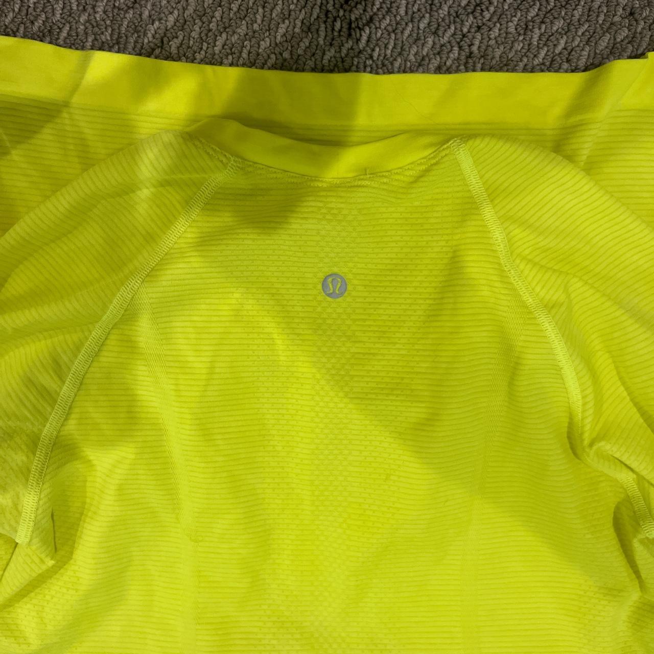 Bright yellow Lululemon swiftly tech long sleeve - Depop