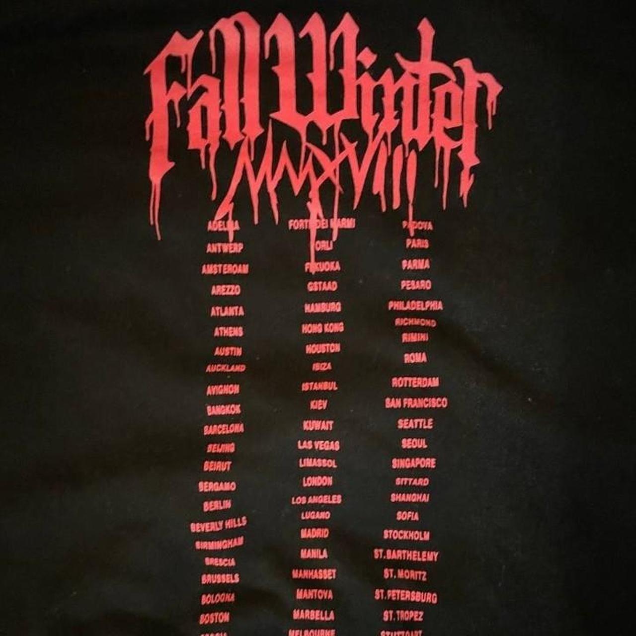 VETEMENTS FW 18 METAL TOUR HOODIE - Depop