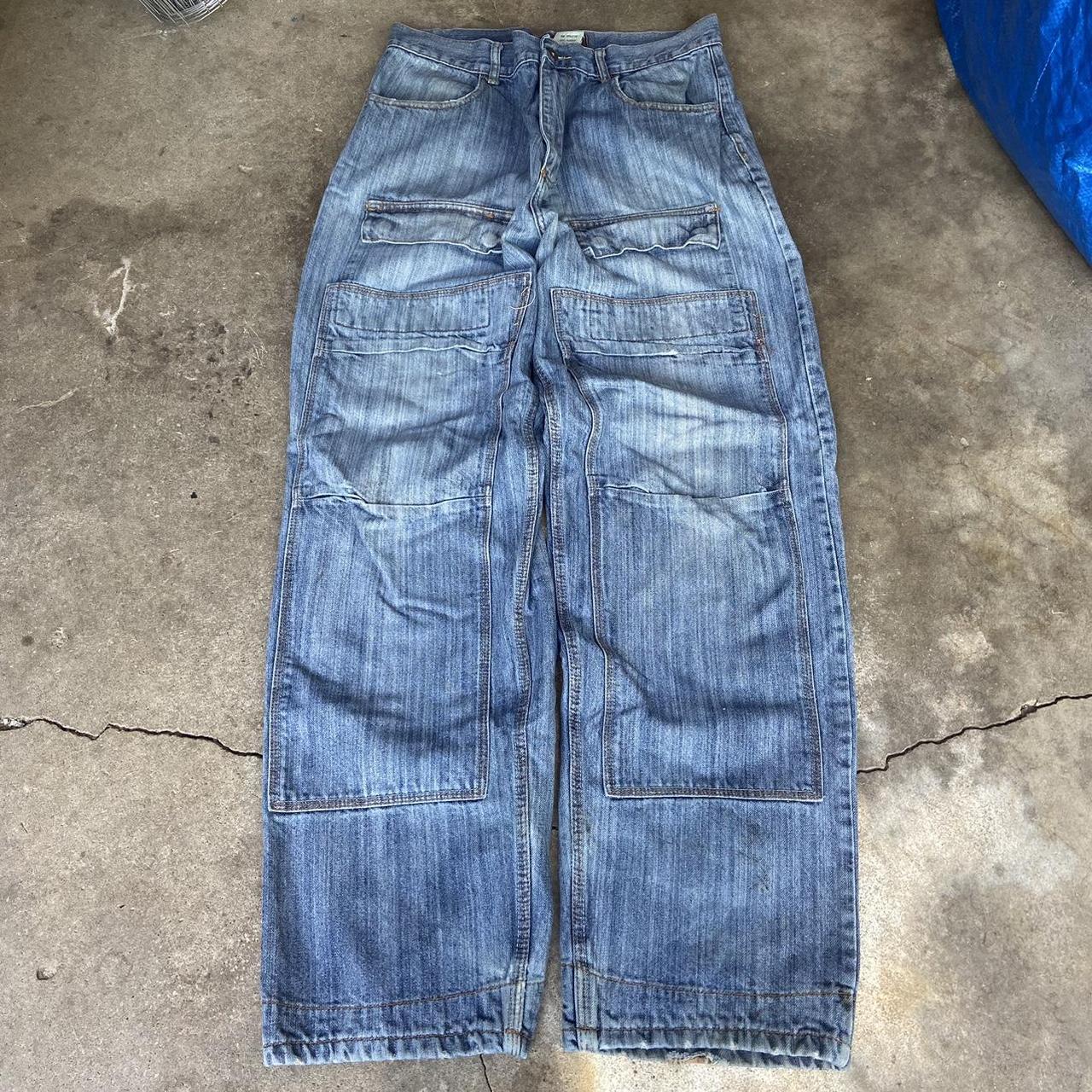 Y2K grunge baggy liberty jeans Double knee pockets... - Depop