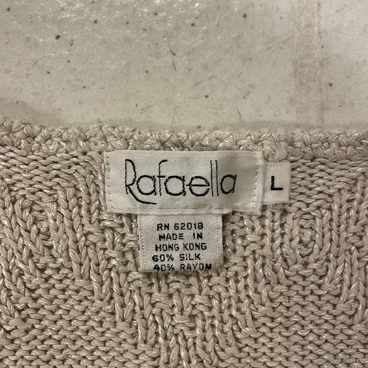 Rafaella Women's Cream and White Jumper | Depop