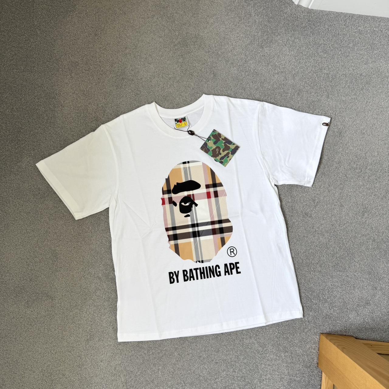 Brand New Bape Flannel burb Tee Size -... | Depop