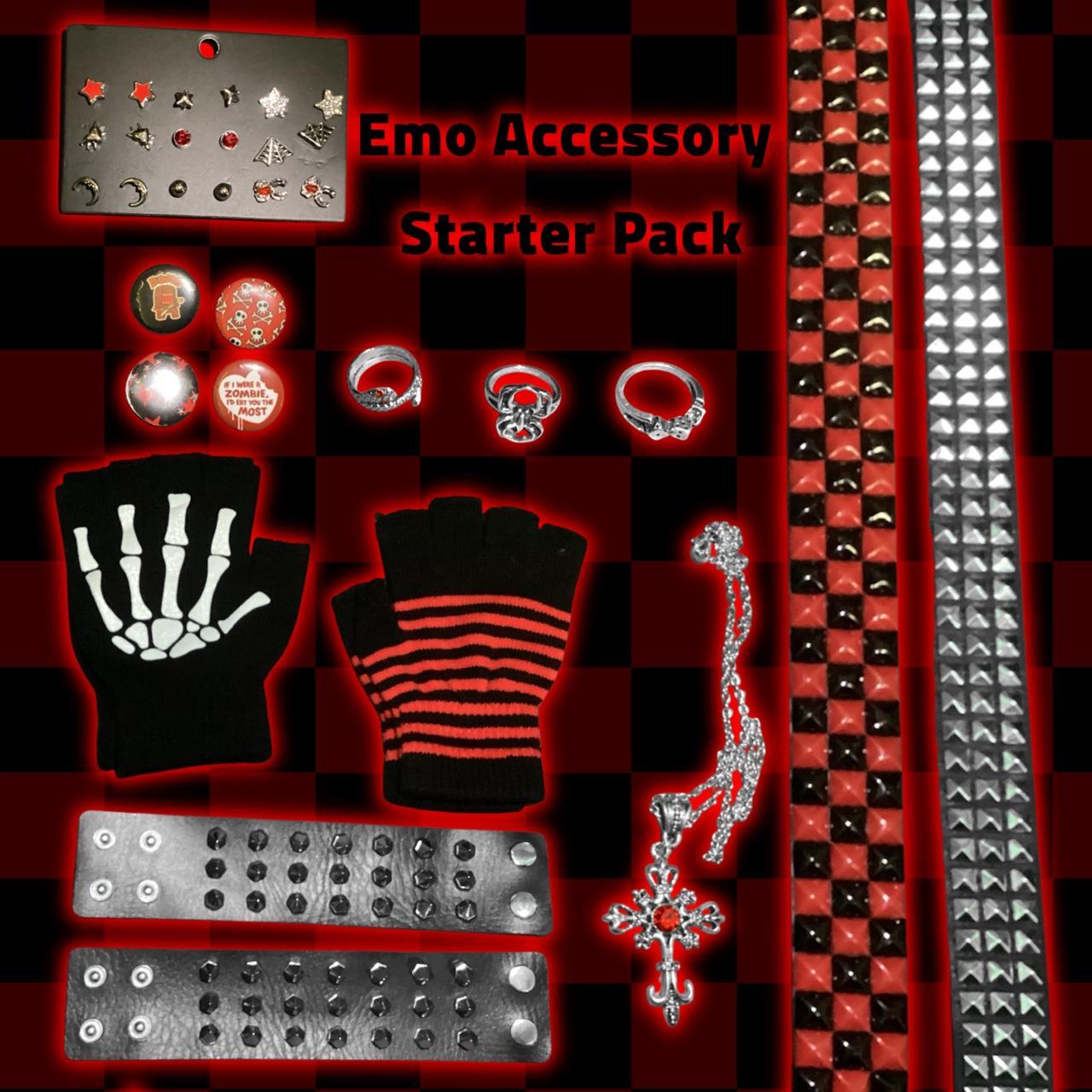 Emo Accessory Starter Pack Comes with EVERYTHING... | Depop